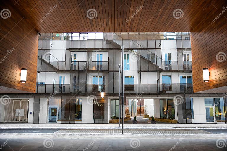 Modern Architecture Barcode Project Oslo Stock Image - Image of ...
