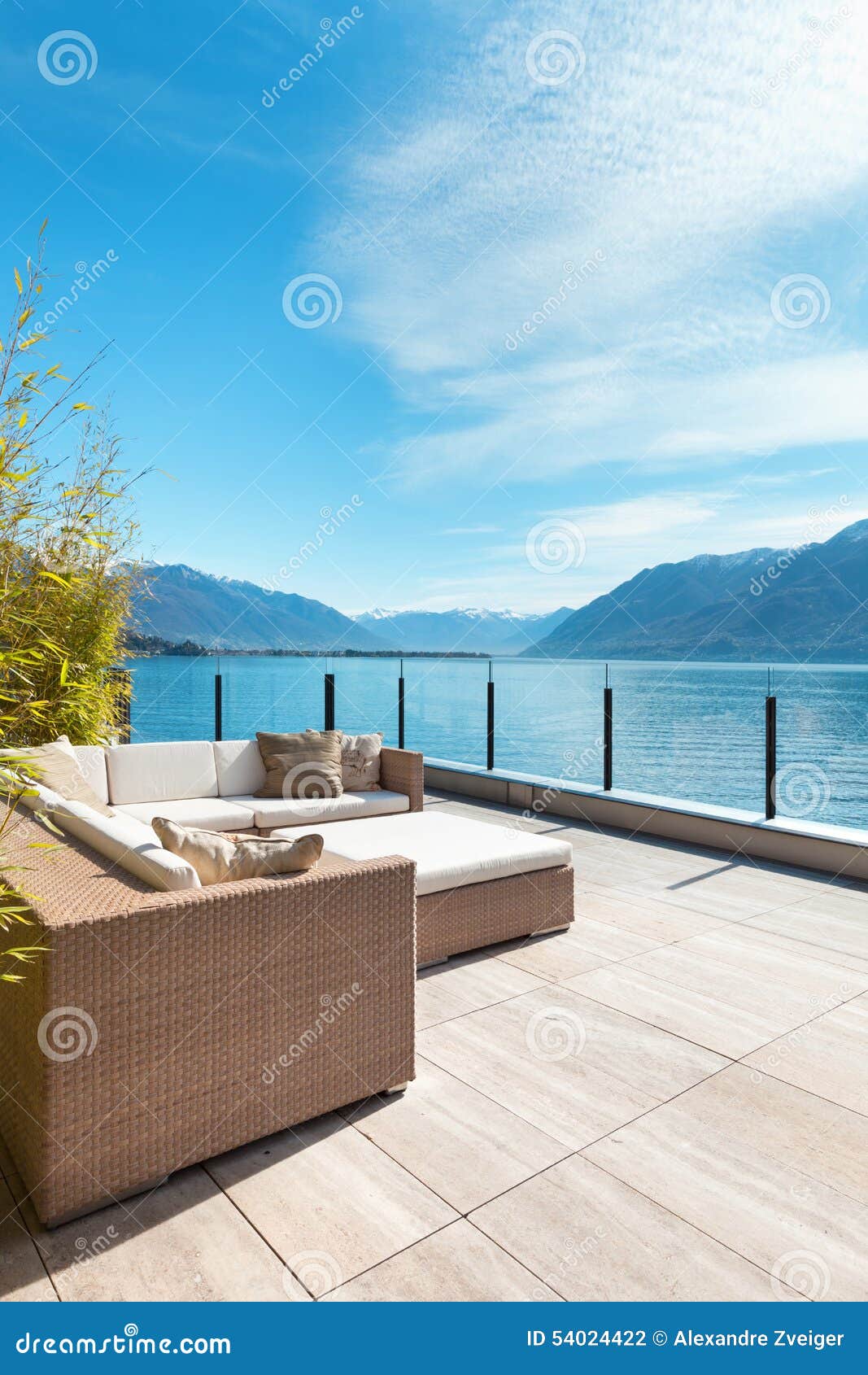 Modern Architecture, Beautiful Terrace Stock Photo - Image of elegant ...