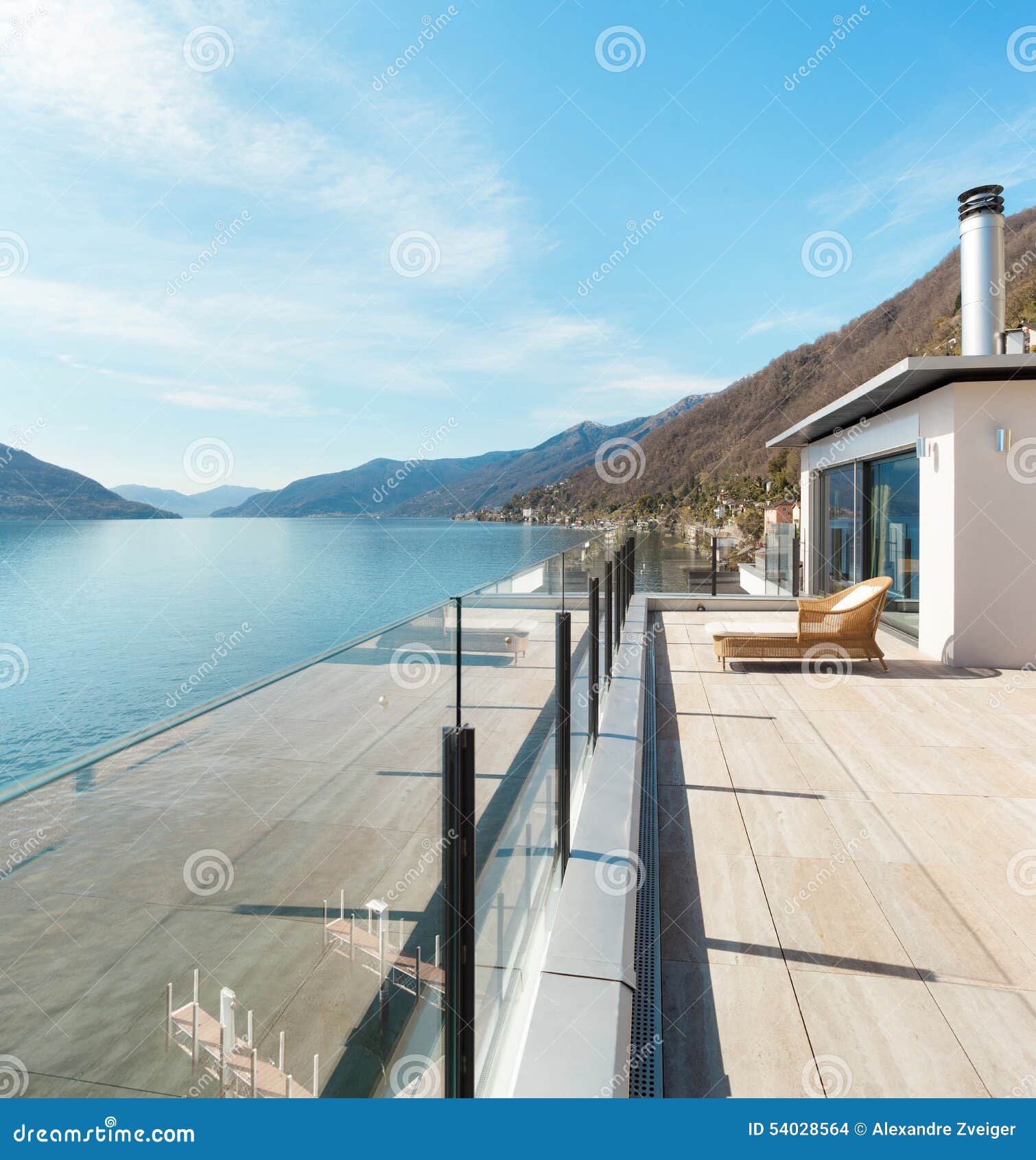 Modern Architecture, Beautiful Terrace Stock Photo - Image of ...