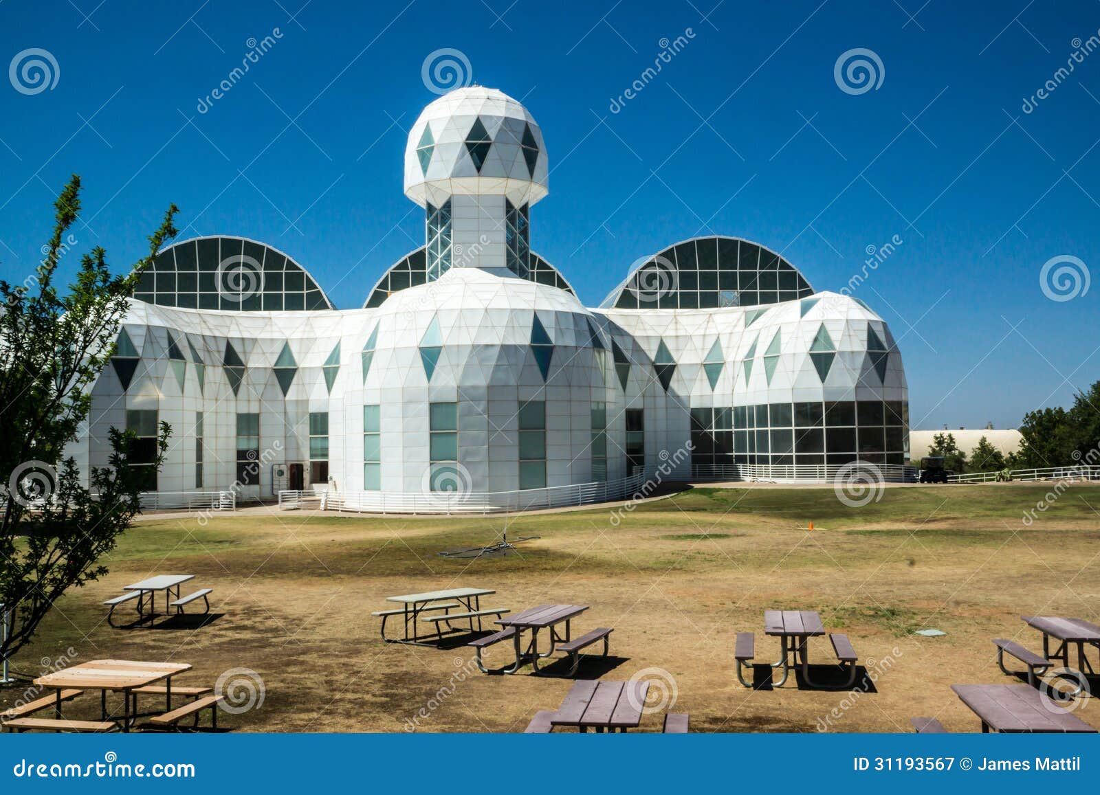 Modern Architecture at Biosphere 2 Stock Image - Image of arizona ...