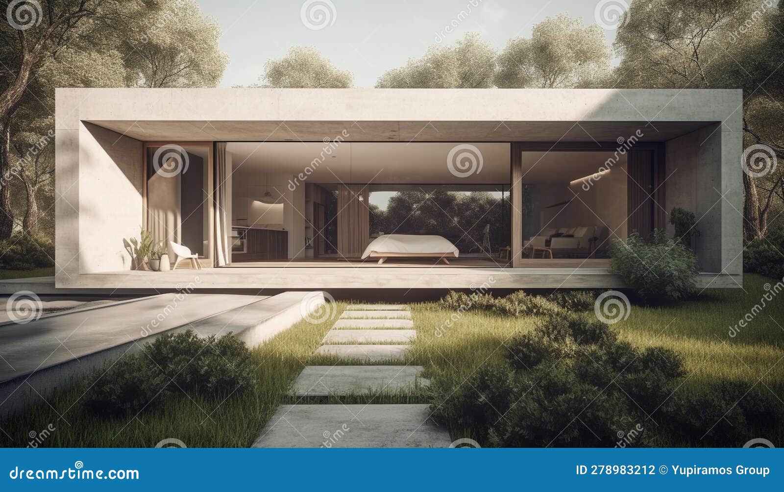 Modern Architecture Blends with Nature in Elegant Residential District ...