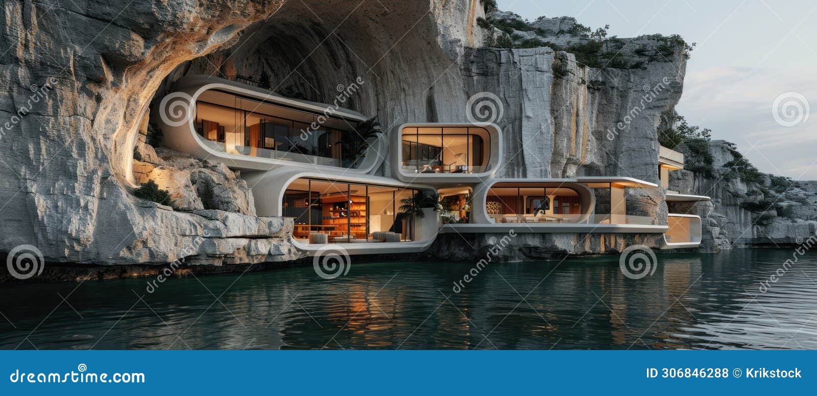 Modern Architecture Blends with Nature, House Built into Rocky Cliffs ...