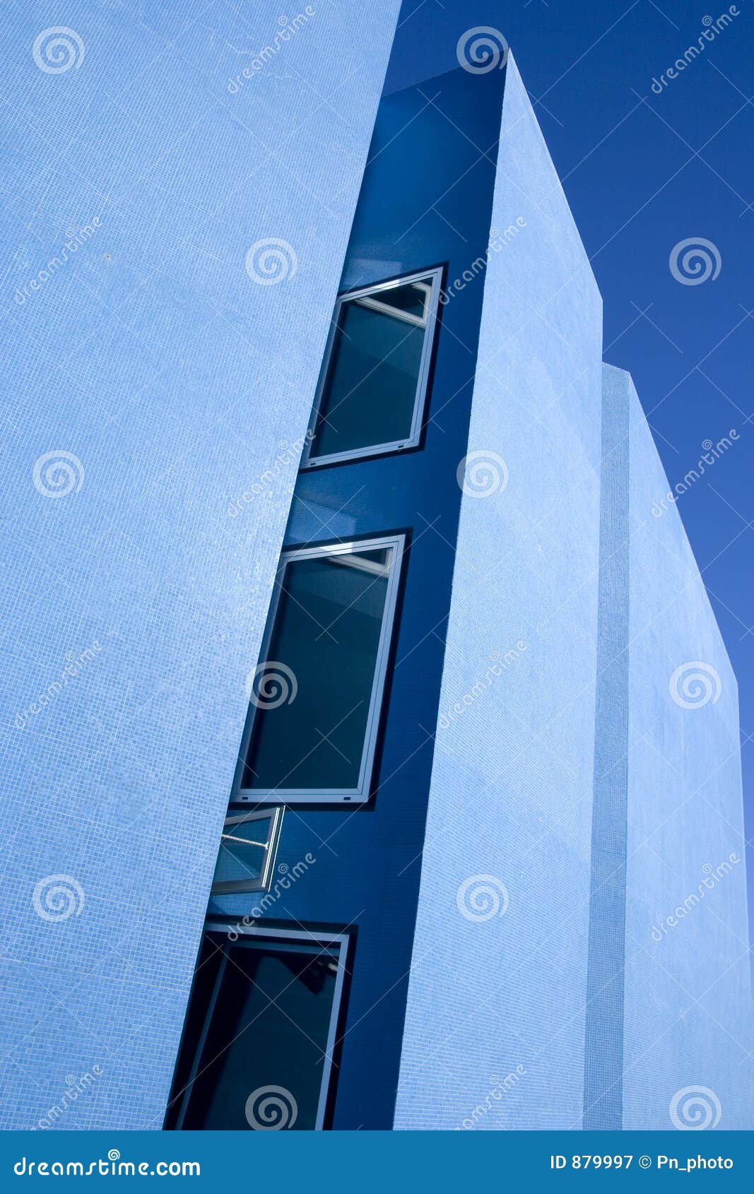 Modern Architecture Blue Building Stock Image - Image of blue, house ...