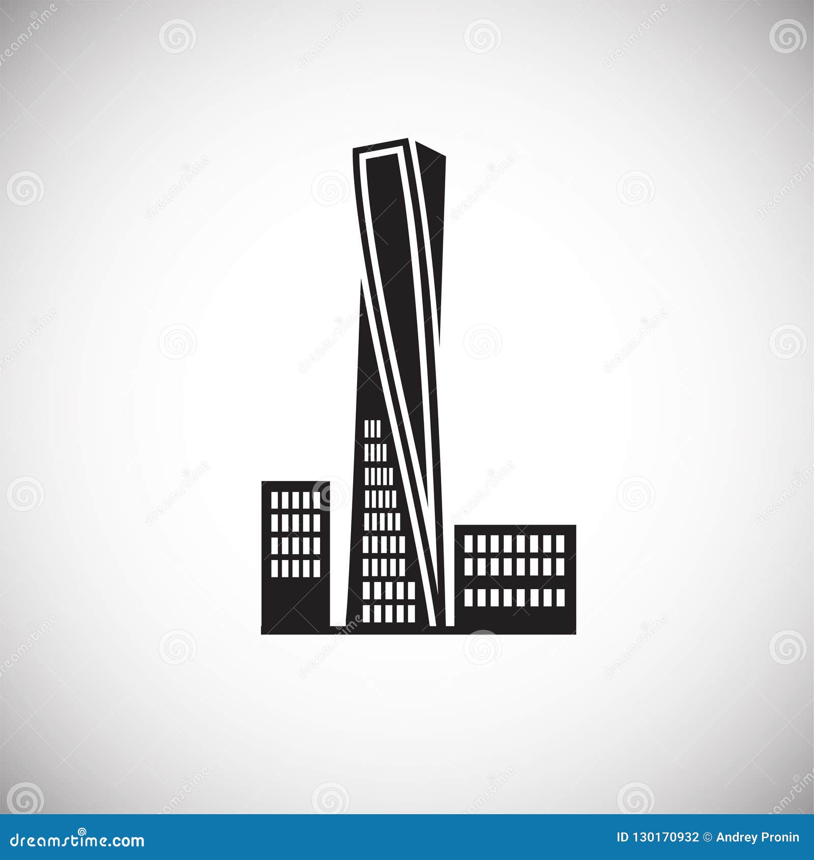 Modern Architecture Building on White Background Stock Vector ...