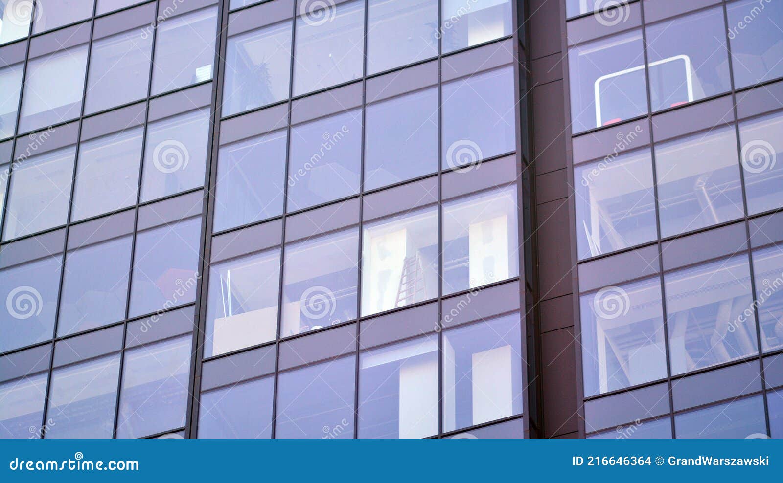 The Glazed Facade of an Office Building with Reflected Sky. Stock Photo ...