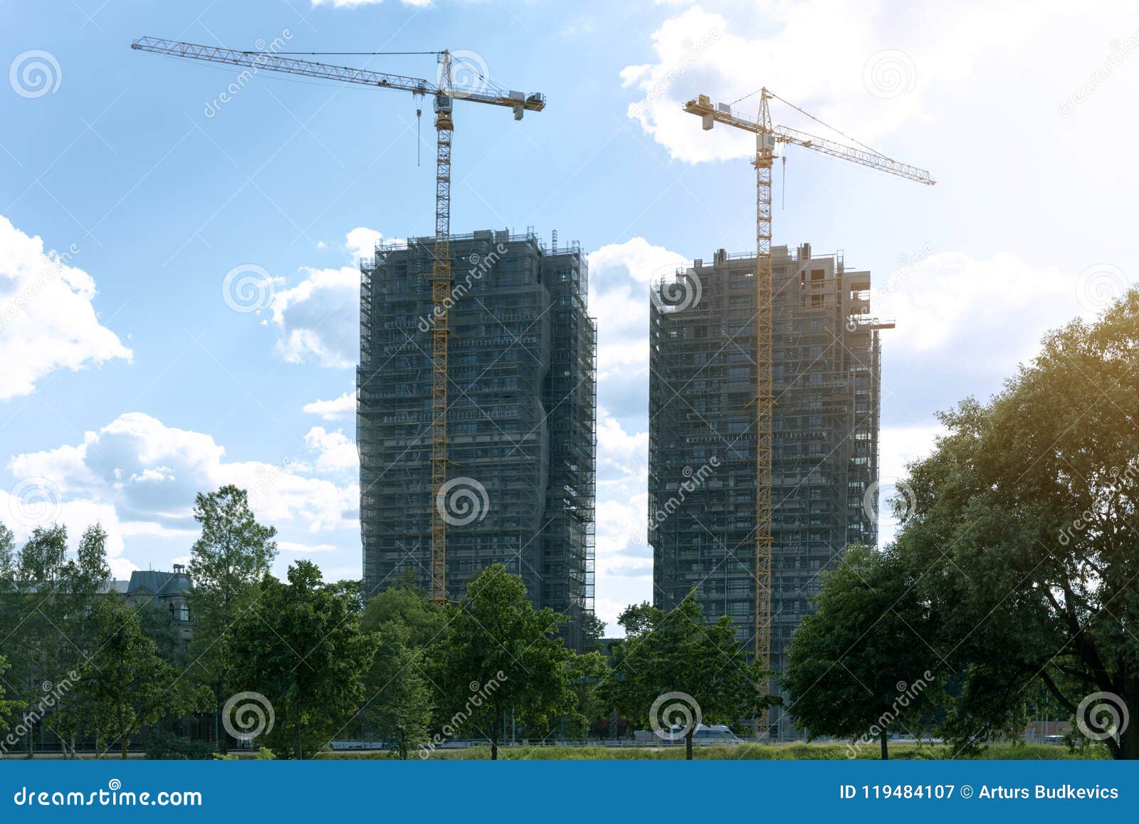 Modern Architecture. Construction of Skyscraper Stock Image - Image of ...