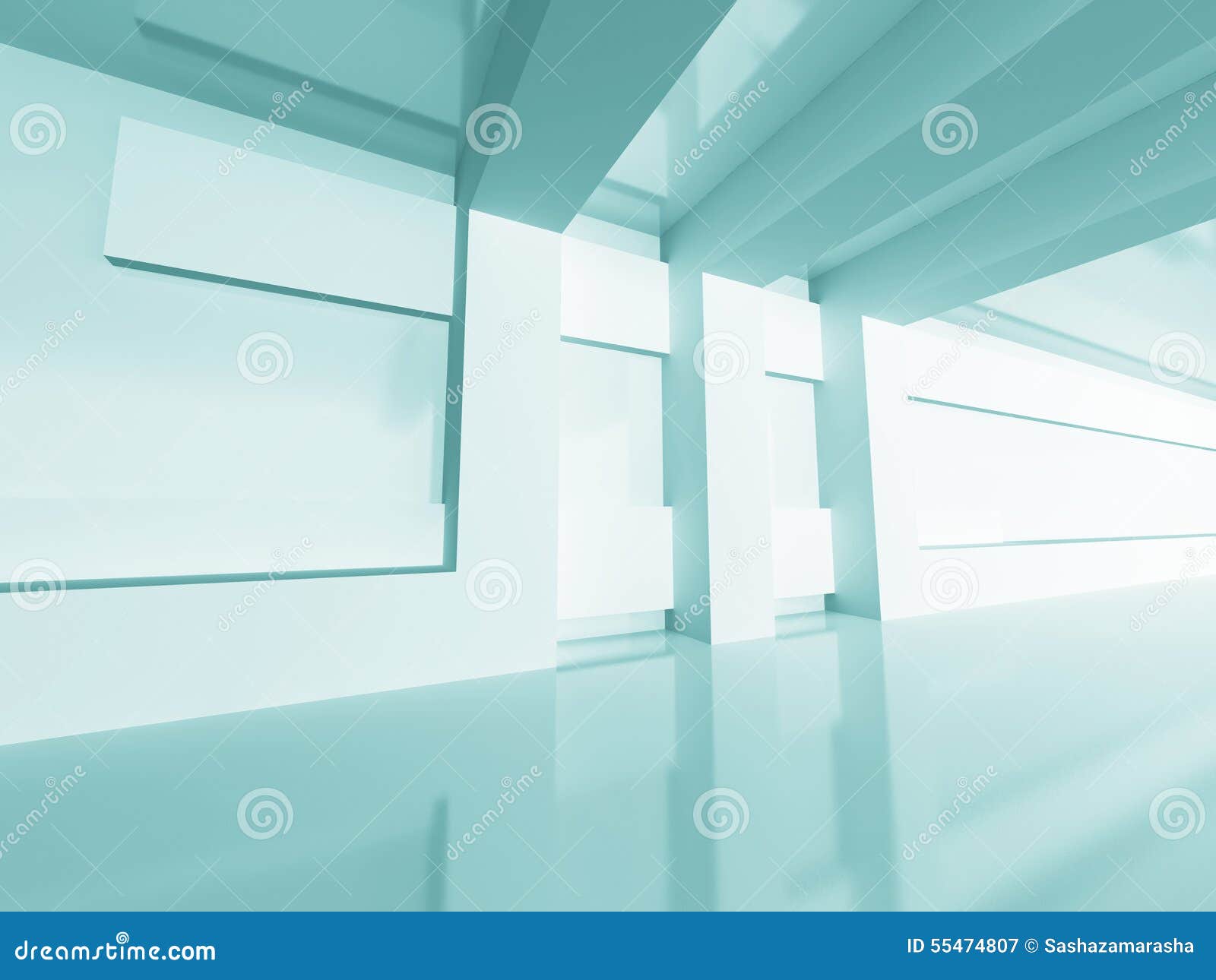 Modern Architecture Design Room Interior Background Stock Illustration ...