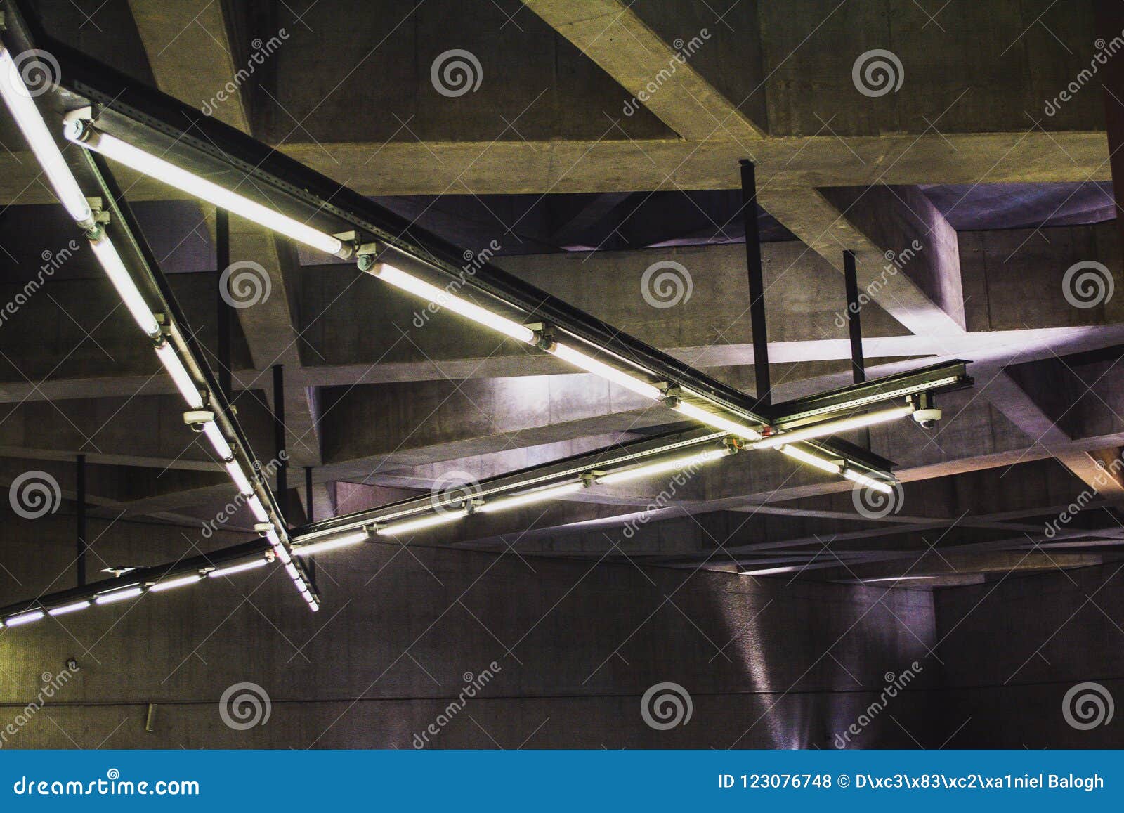 Modern Architecture Details Structure Concrete Wall. Budapest M4 Metro ...