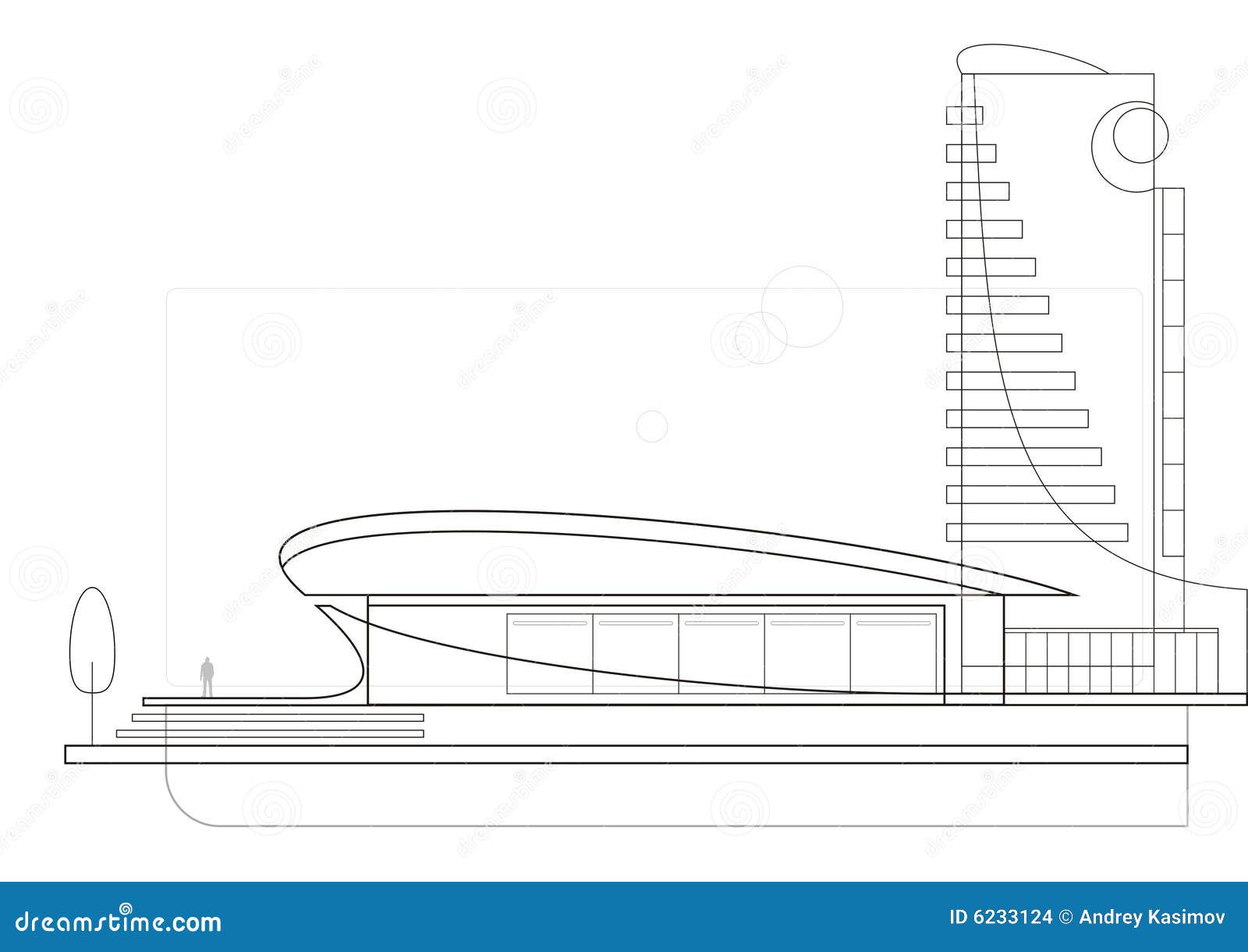 Modern Architecture (drawing) Stock Vector - Illustration of drawing ...