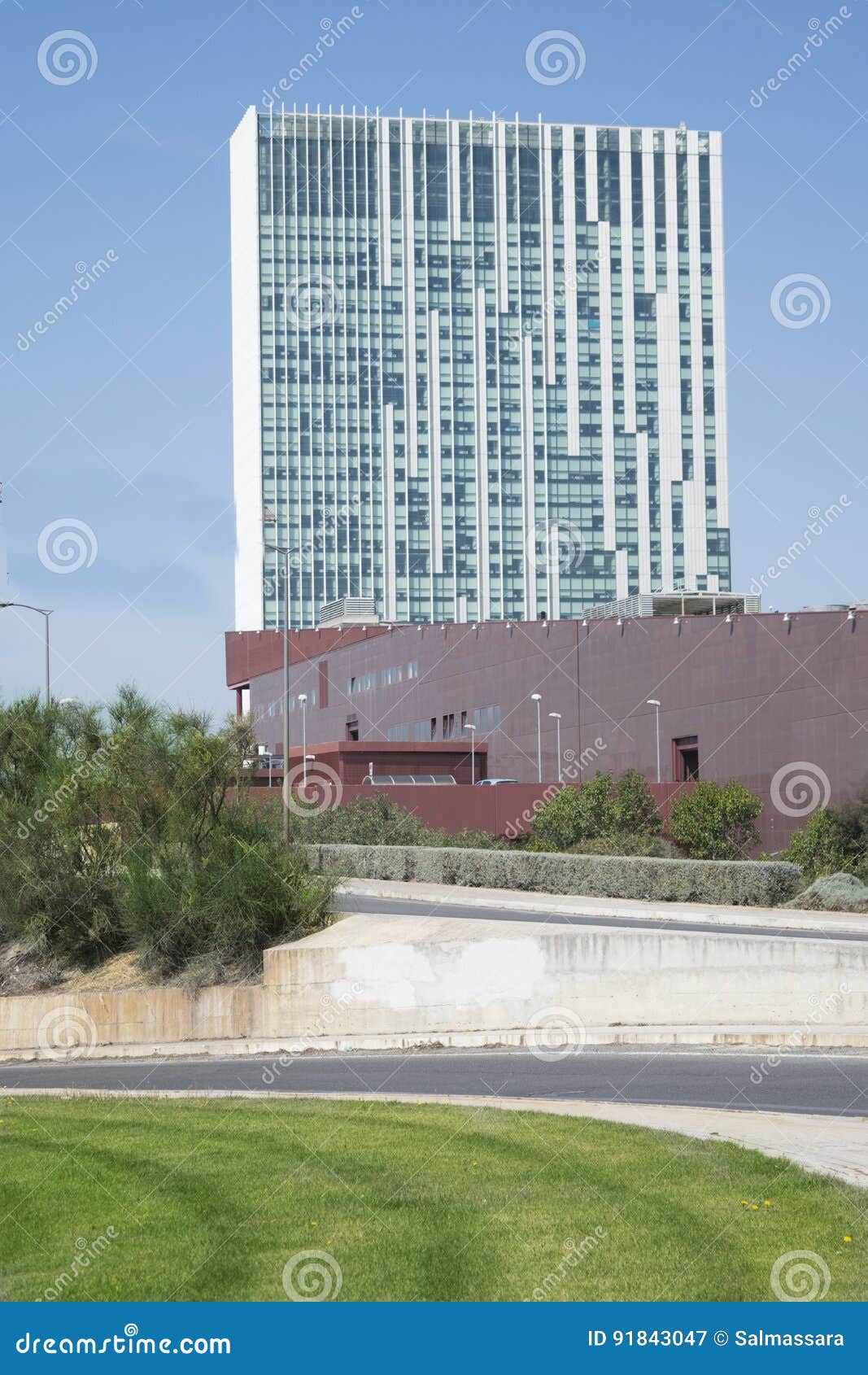 Modern Architecture at Eur District in Rome Stock Image - Image of twin ...