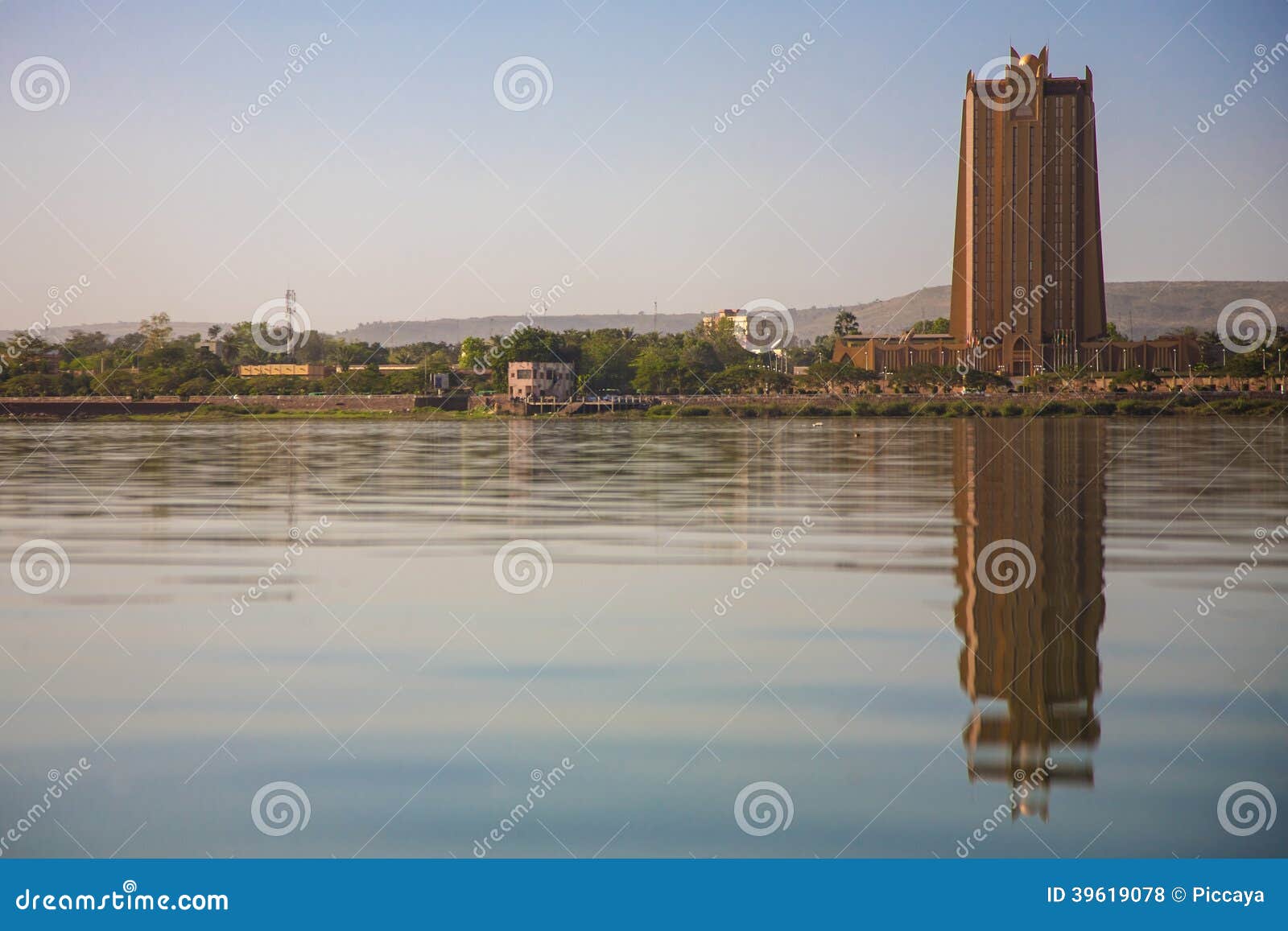 Modern Architecture in Front of the Niger River in Bamako Stock Photo ...