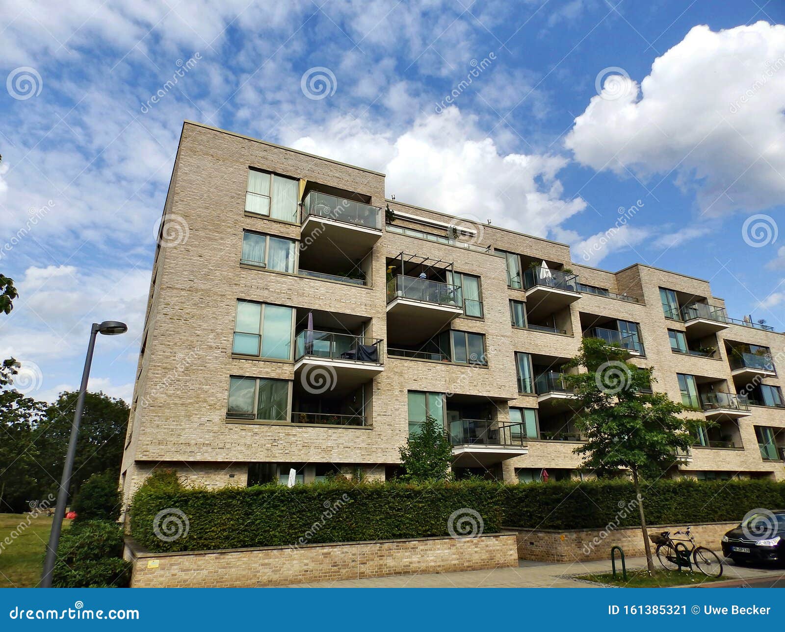 Modern Architecture in Germany Stock Image - Image of wall, surface ...