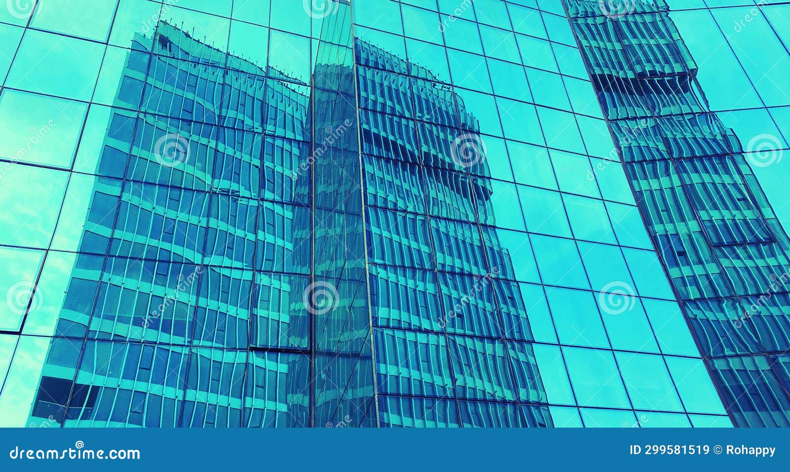 Modern Architecture Glass Facade With Windows Of Residential Or Commercial Office Building