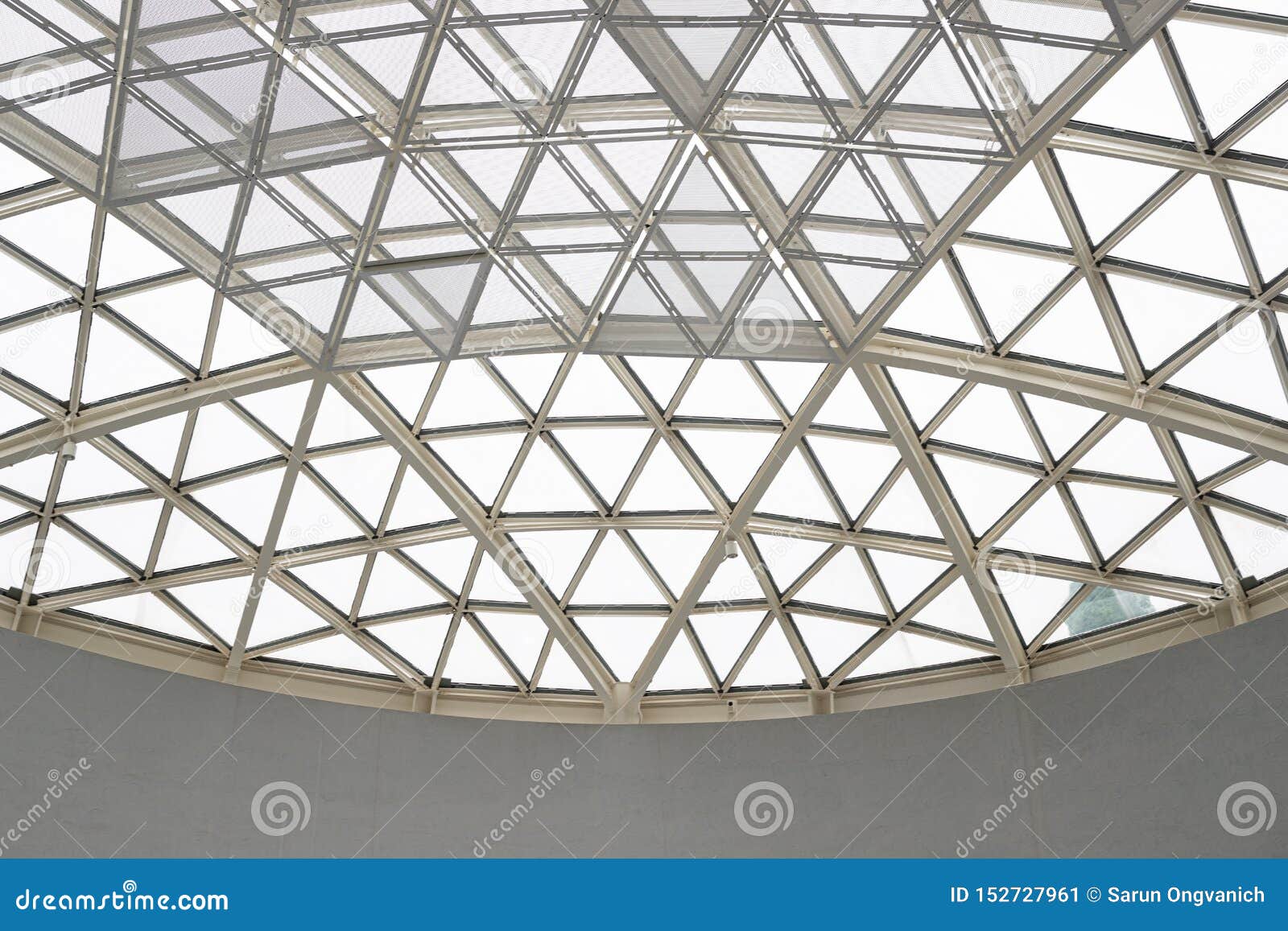 Modern Architecture Glass Triangle Window or Roof Building Dome Stock ...