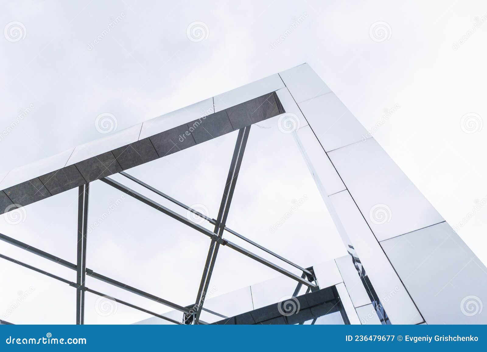 Modern Architecture High-Tech Mirror Columns Landscape Geometry Lines ...