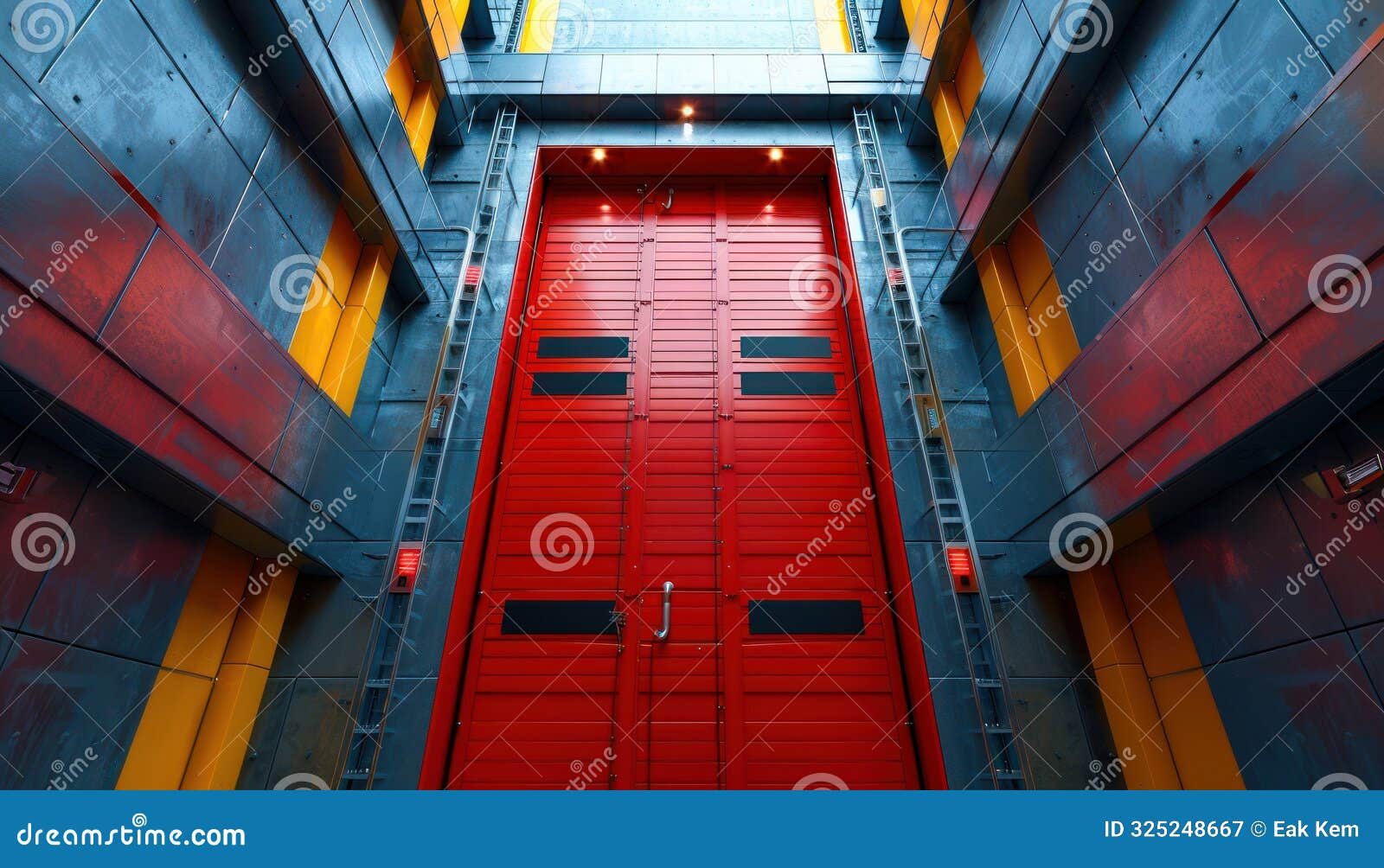 Modern Architecture with Lift Framework and High-Tech Construction ...