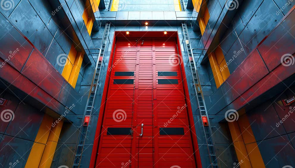 Modern Architecture with Lift Framework and High-Tech Construction ...