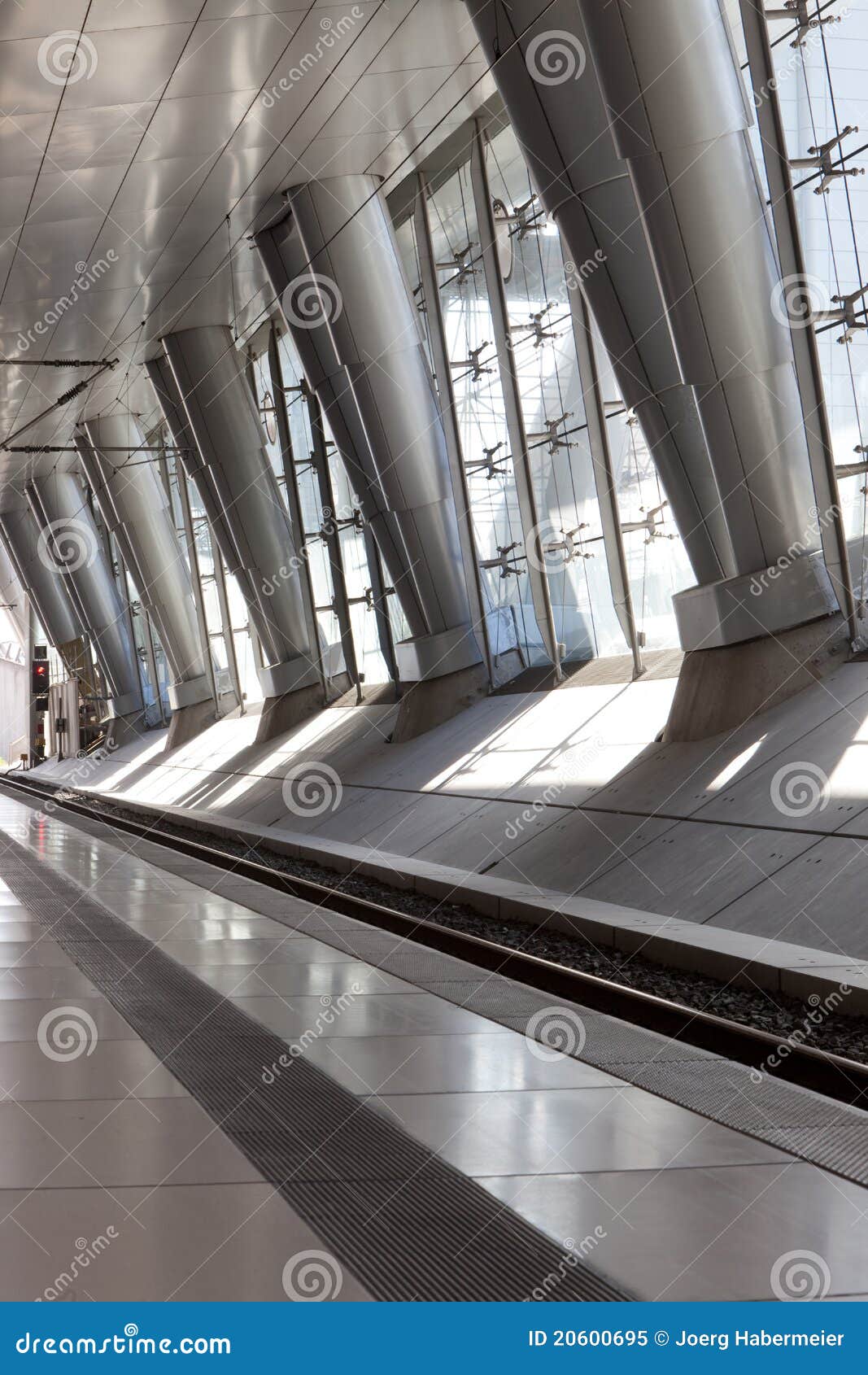 Modern Architecture with Metal Columns Stock Image - Image of interior ...