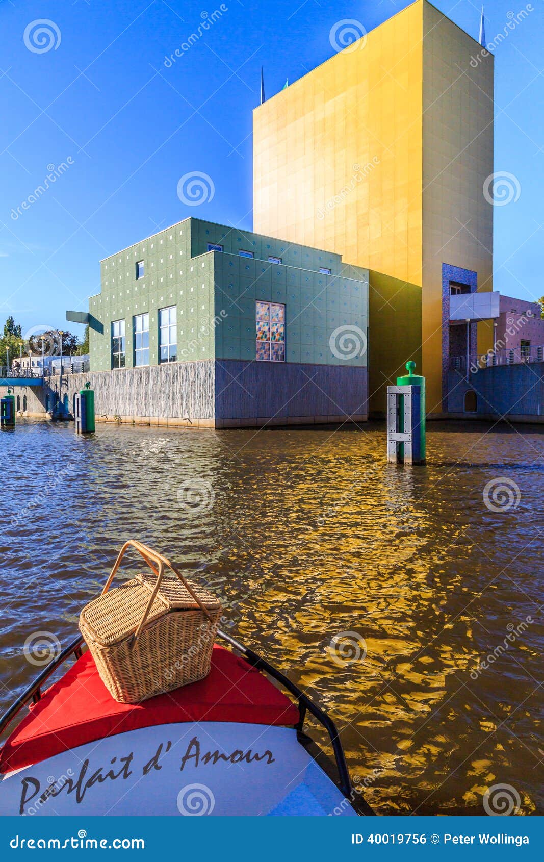 Modern Architecture, Museum Groningen Stock Photo - Image of rowing ...