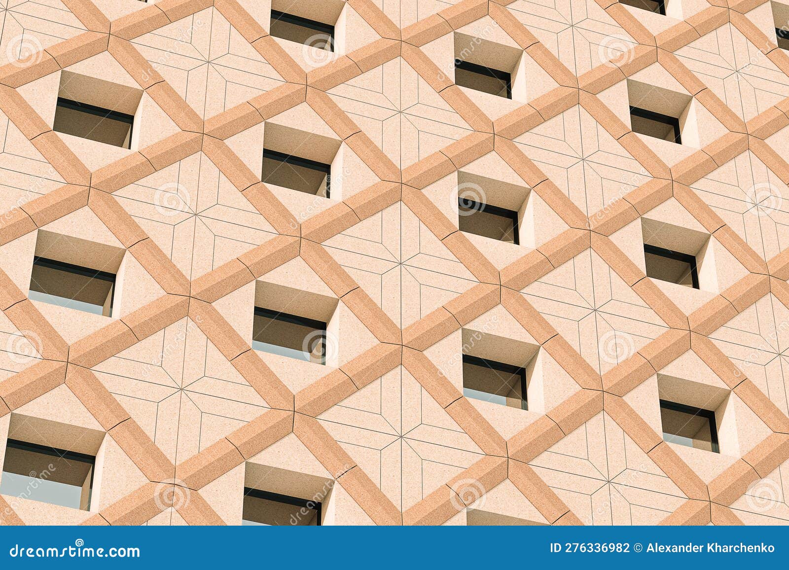 Modern Architecture of Office Building with Windows. 3d Rendering Stock ...