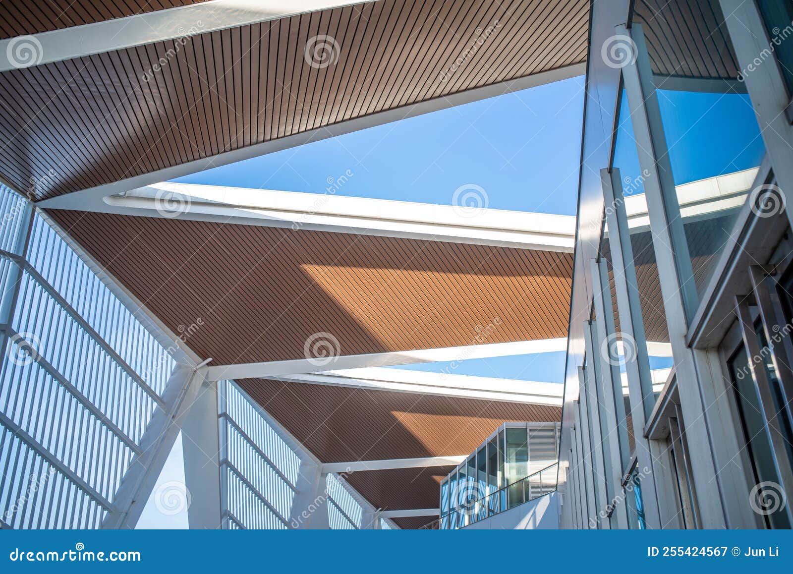 Modern Architecture Roof Structure Construction Site Stock Image ...