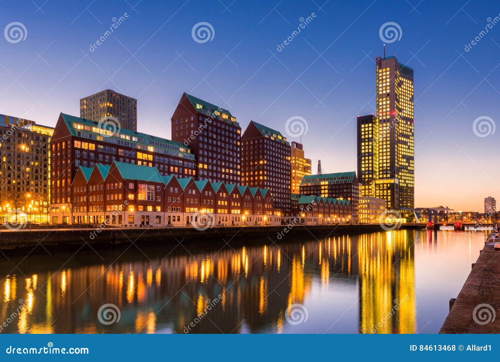 Modern Architecture in Rotterdam Netherlands Stock Photo - Image of ...