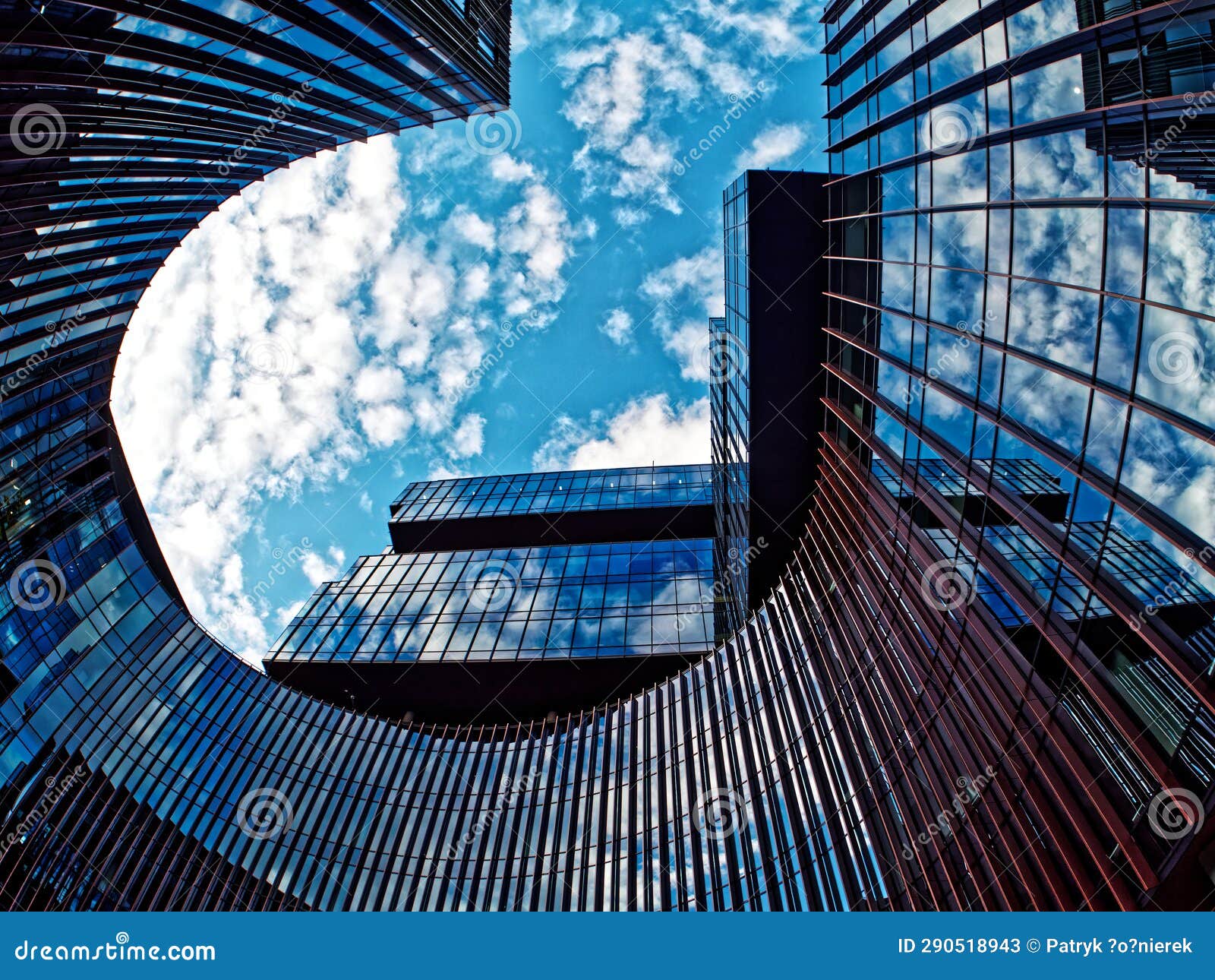 Modern Architecture Skyscraper Landmark View with Reflection Stock ...