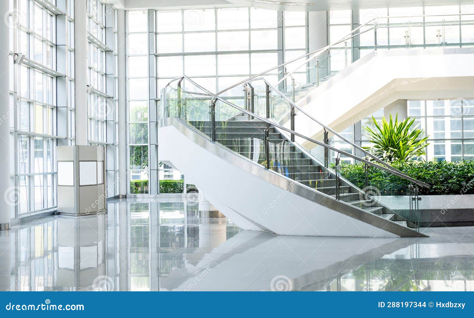 Modern Architecture with Stairs in Business Conference Center Stock ...