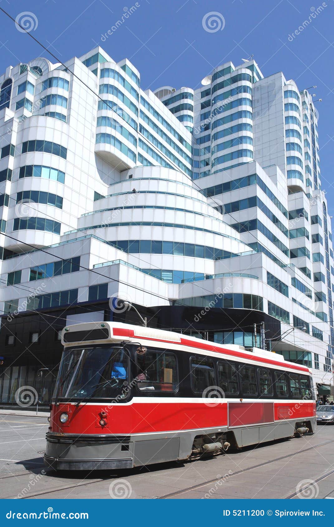 Modern Architecture and Tram Stock Photo - Image of office, track: 5211200