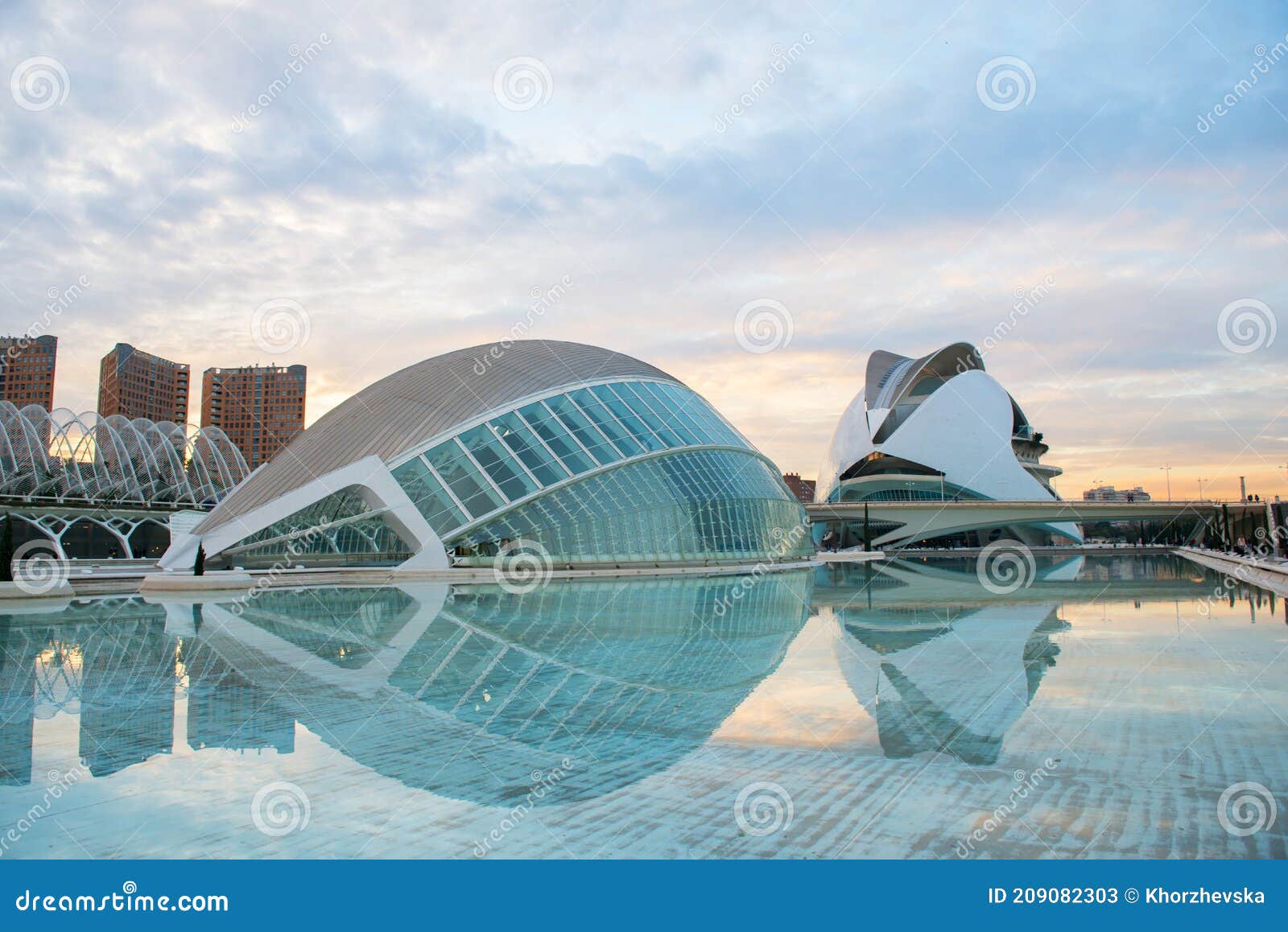 Modern Architecture, Valencia, Spain. Beautiful Architectural Structure ...