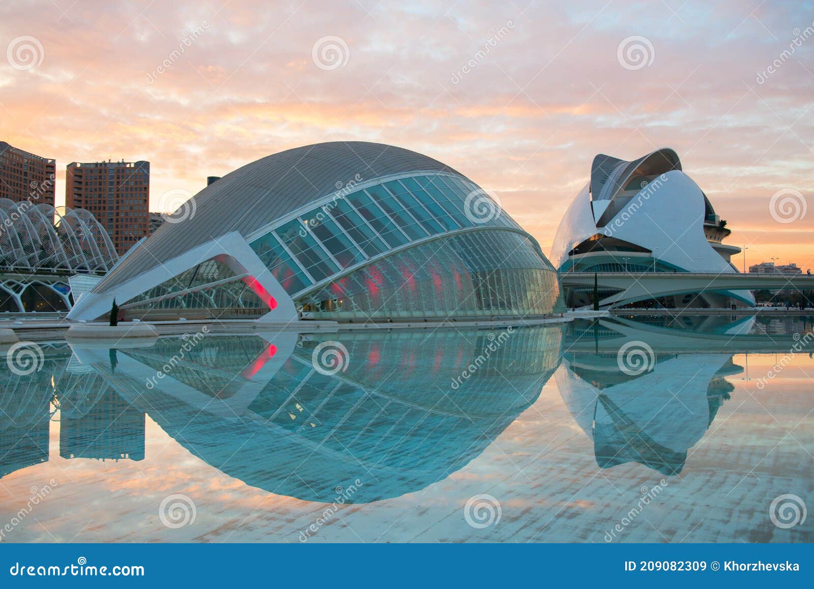 Modern Architecture, Valencia, Spain. Beautiful Architectural Structure ...