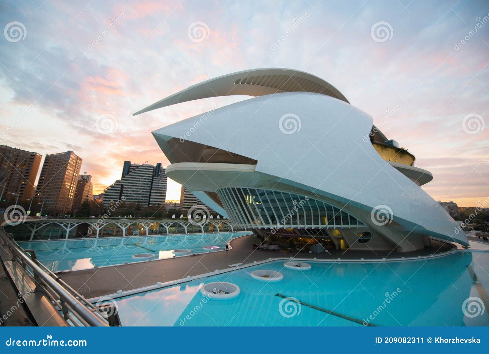 Modern Architecture, Valencia, Spain. Beautiful Architectural Structure ...