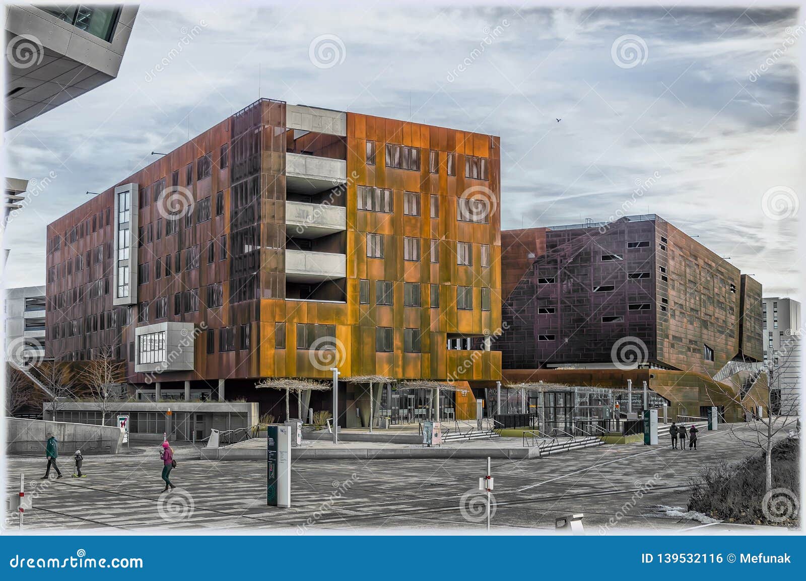 Modern Architecture at the Vienna University Campus Editorial Photo ...