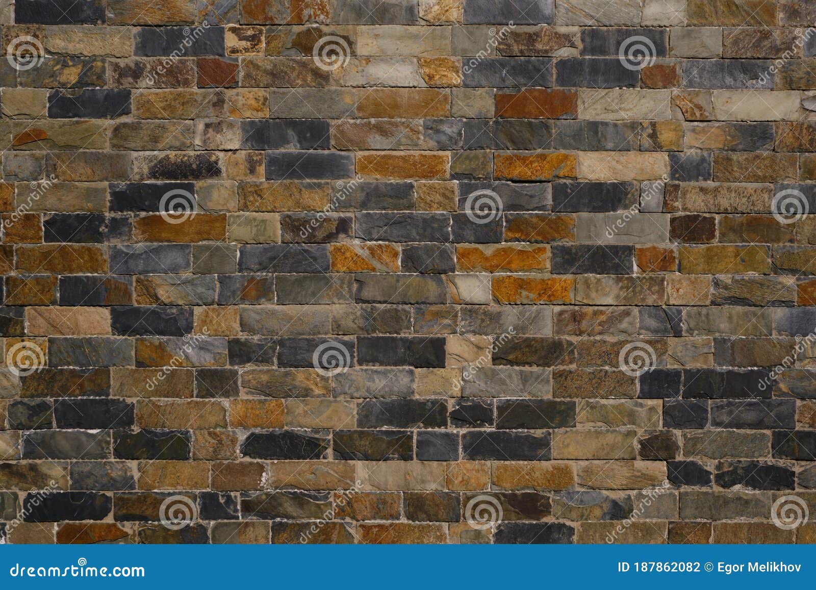 Modern Architectured Rusted Brick Wall Background. Stock Photo - Image ...