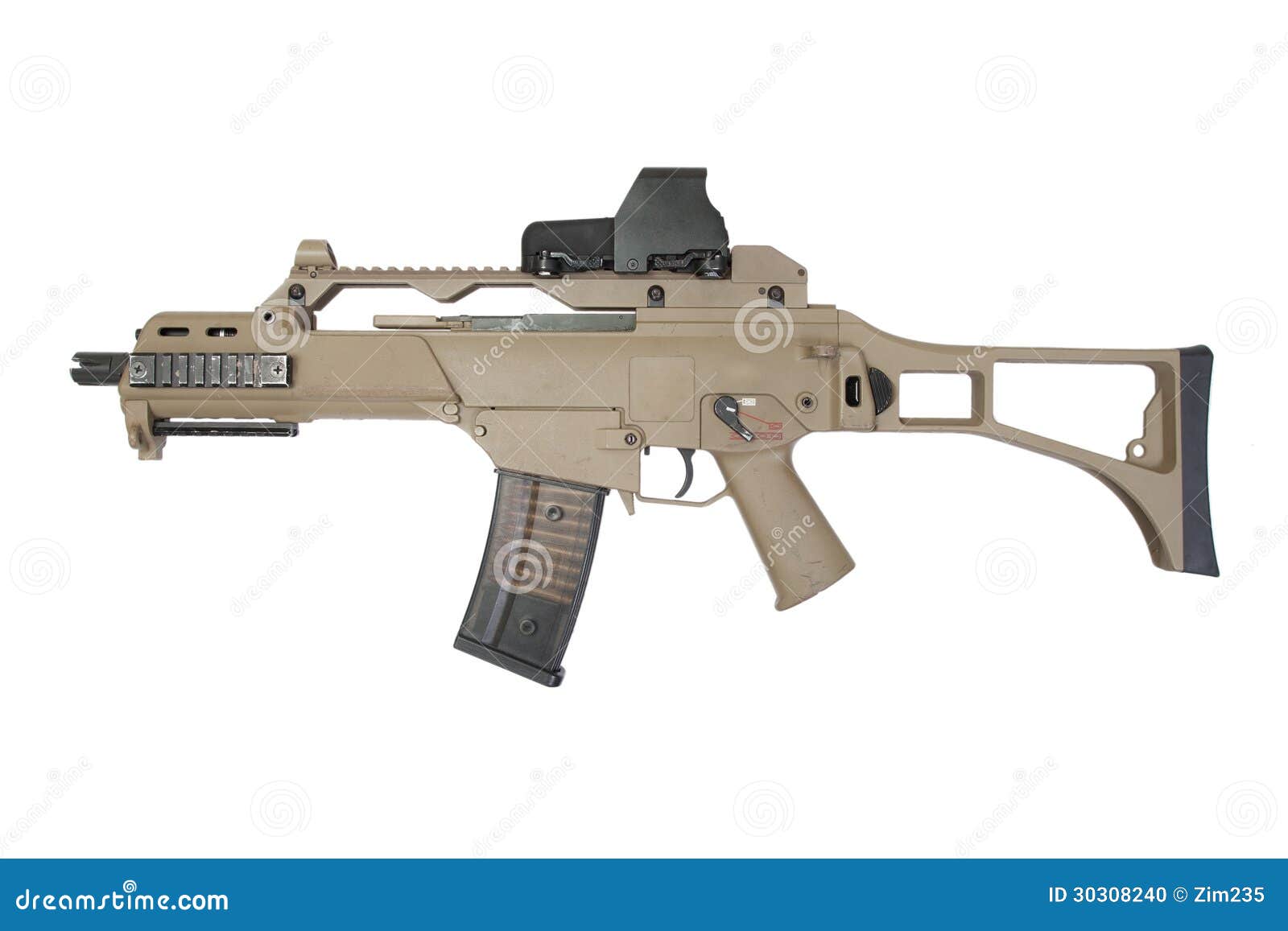 Modern Army Weapon. M4 RIS Carbine. Royalty-Free Stock Photography ...