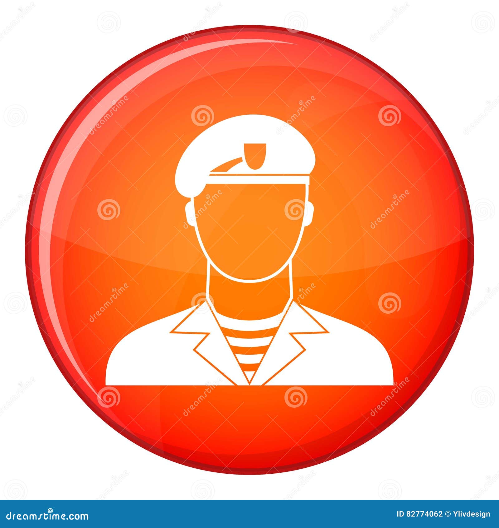 Modern Army Soldier Icon, Flat Style Stock Vector - Illustration of ...