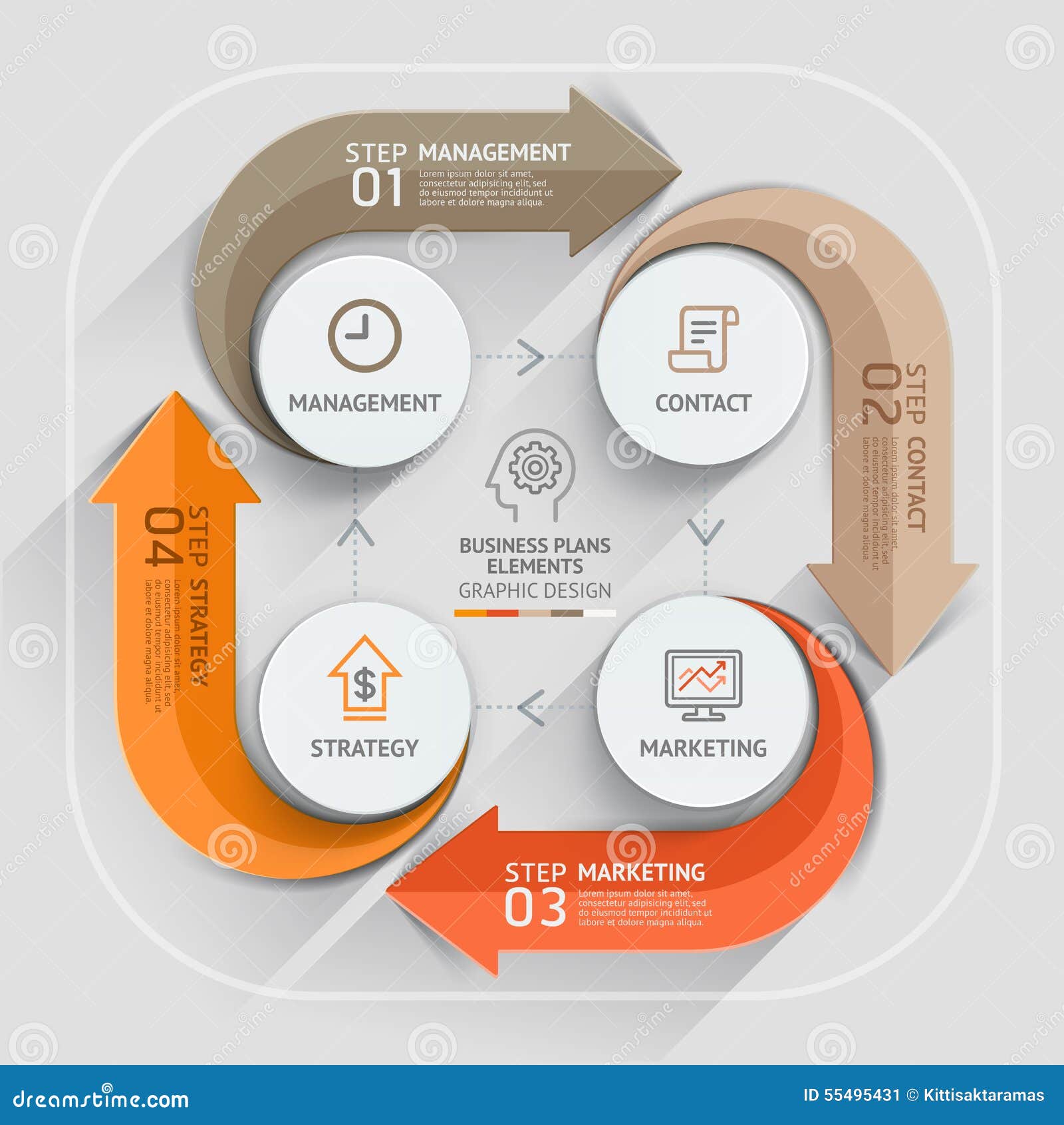 Modern Arrow Business Plans Element Template. Stock Vector ...