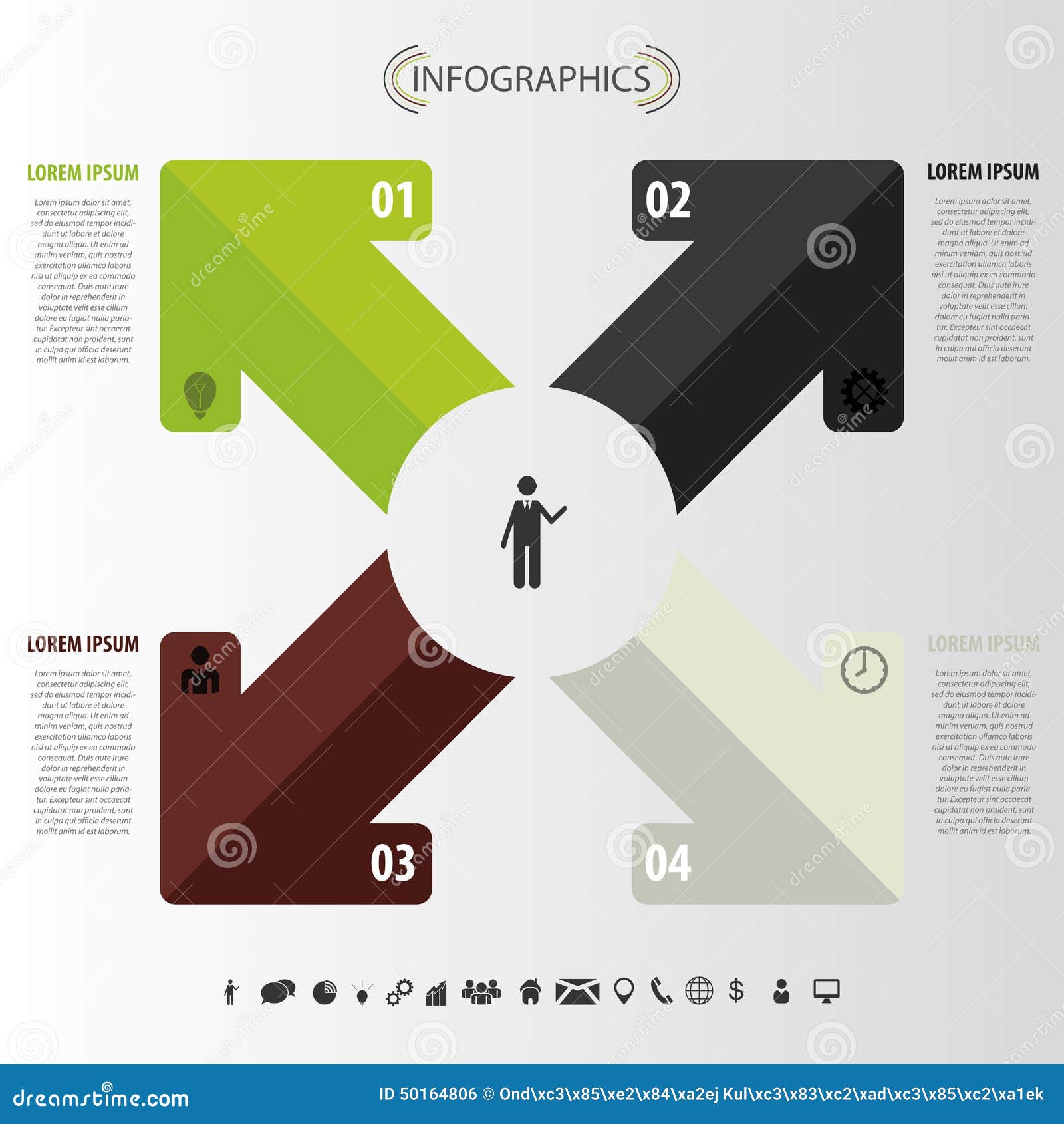 Modern Arrow. Infographic Template Stock Vector - Illustration of ...