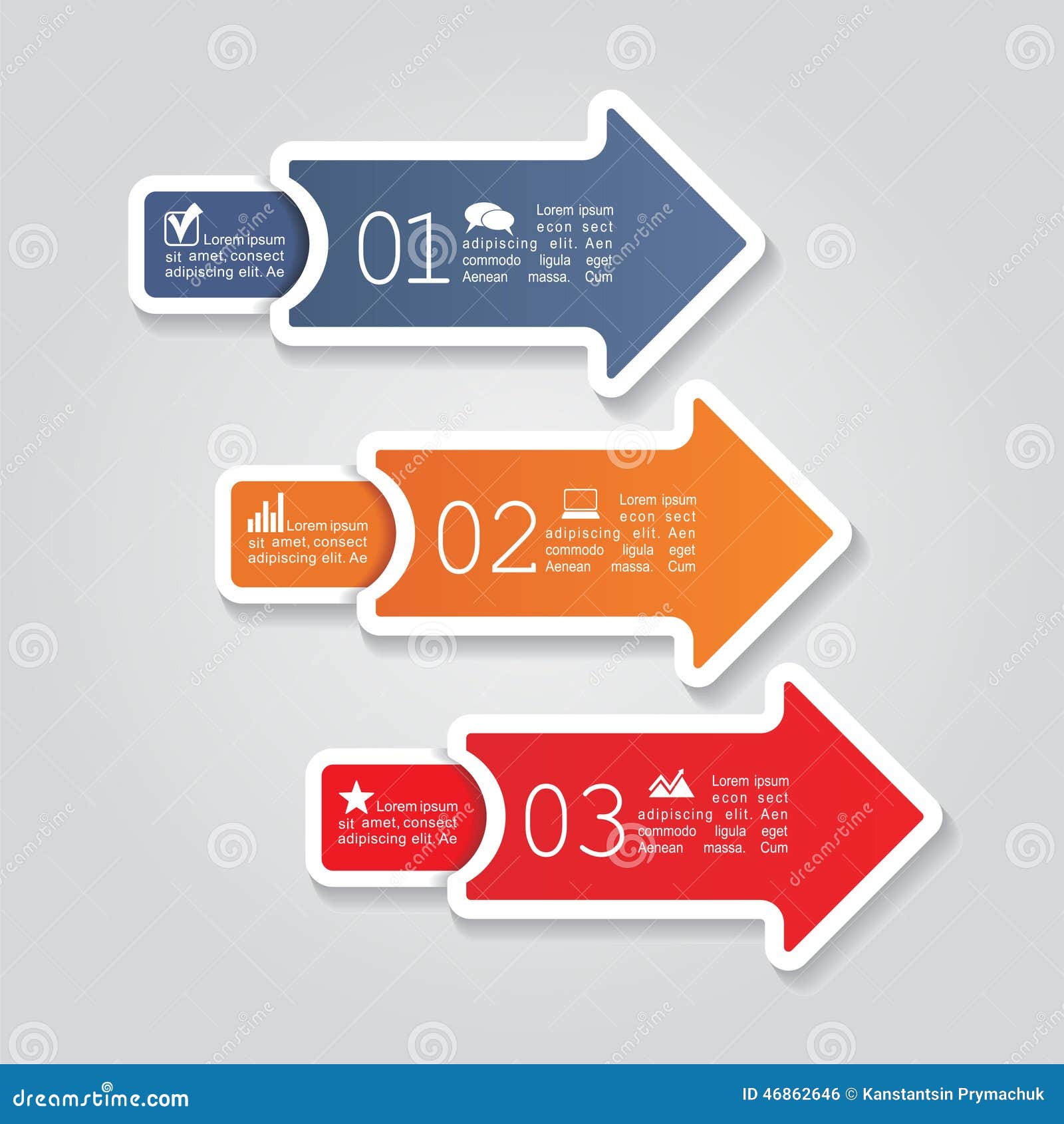 Modern Arrow Infographics Element Layout. Vector Stock Vector ...
