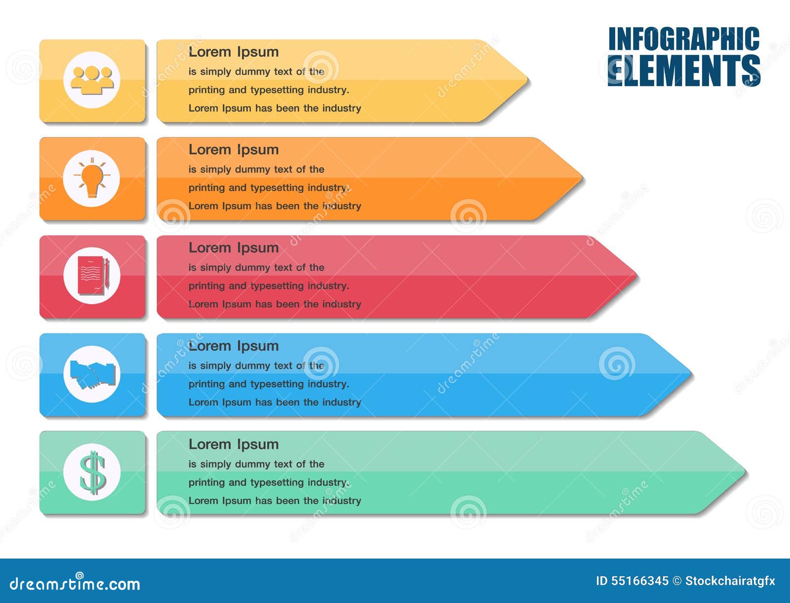 Arrow Infographics Scheme, Diagram, Chart, Flowchart. Cartoon Vector ...