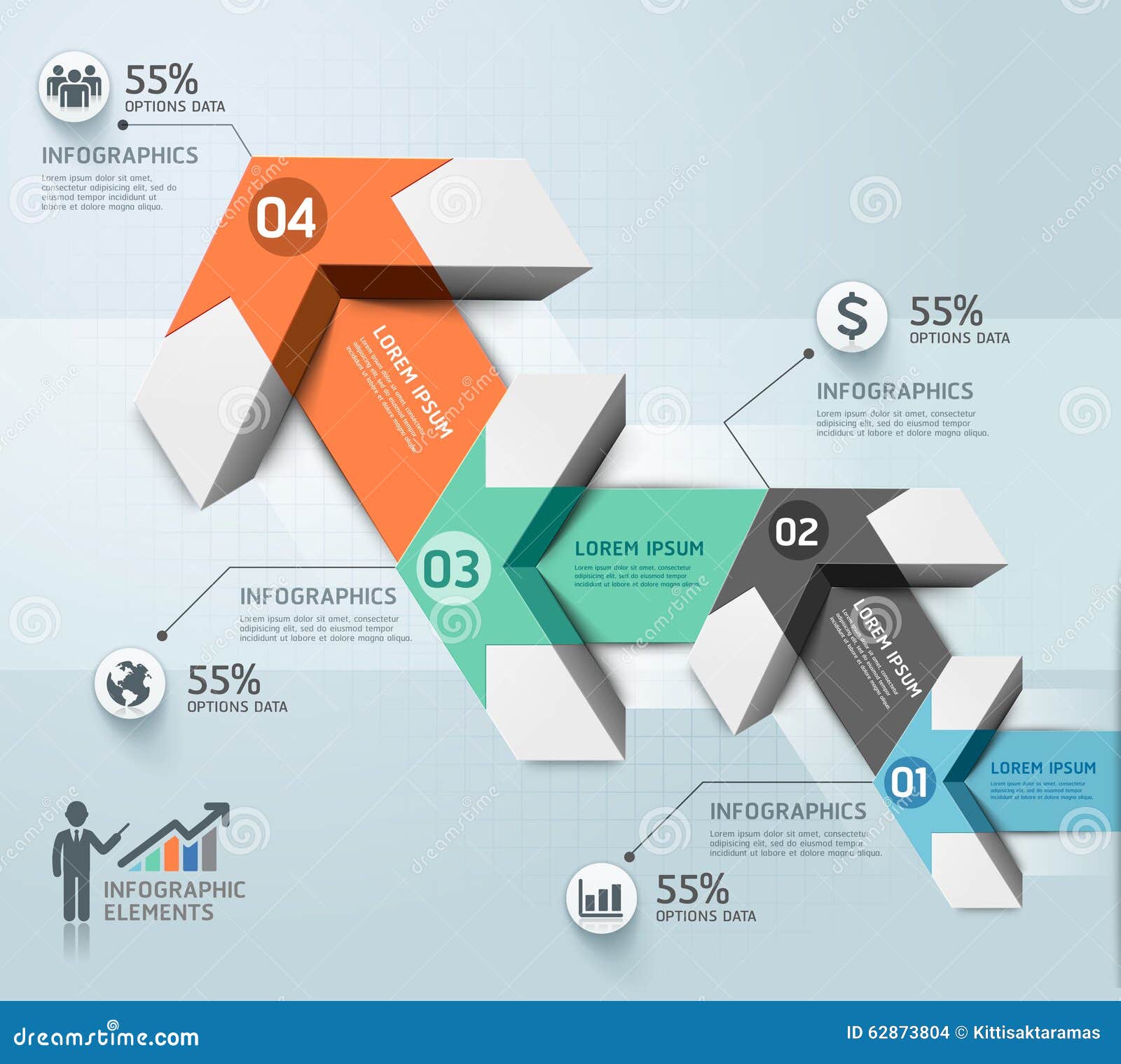 Modern Arrow Infographics Template. Stock Vector - Illustration of ...