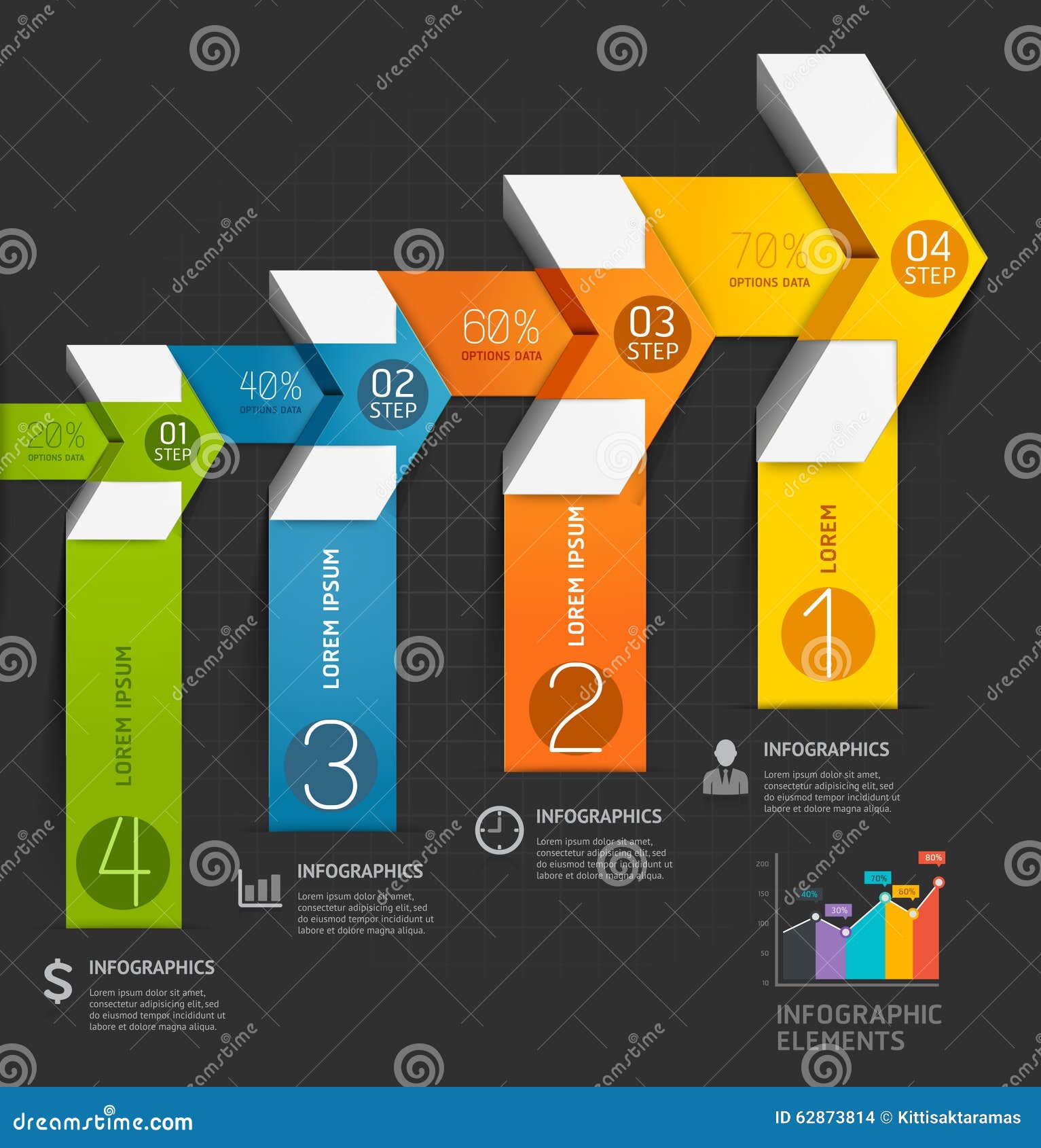 Modern Arrow Infographics Template. Stock Vector - Illustration of ...