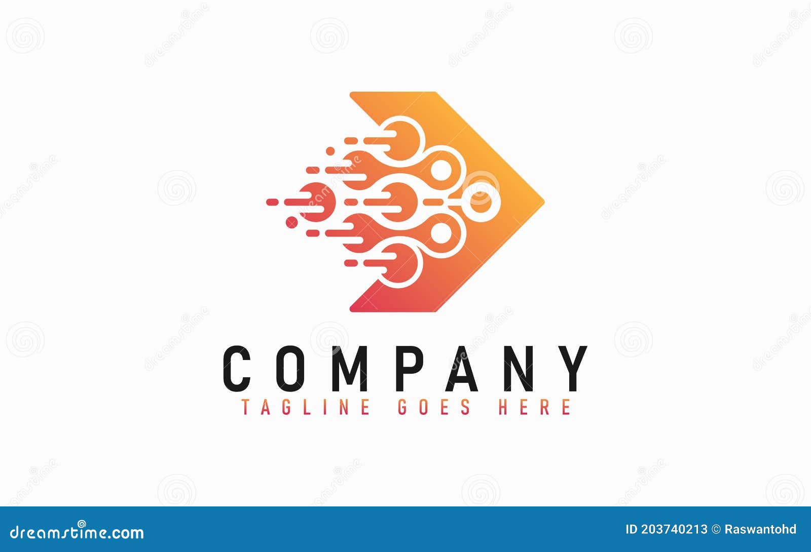 Modern Arrow Logo. Abstract Orange Arrow Combination with Digital Fire ...