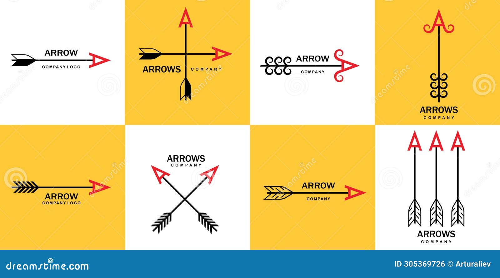 Modern Arrow Logo Designs Concept Vector Stock Vector - Illustration of ...