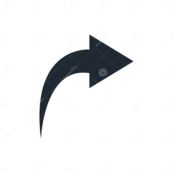 Modern arrow turning right stock vector. Illustration of series - 189116952