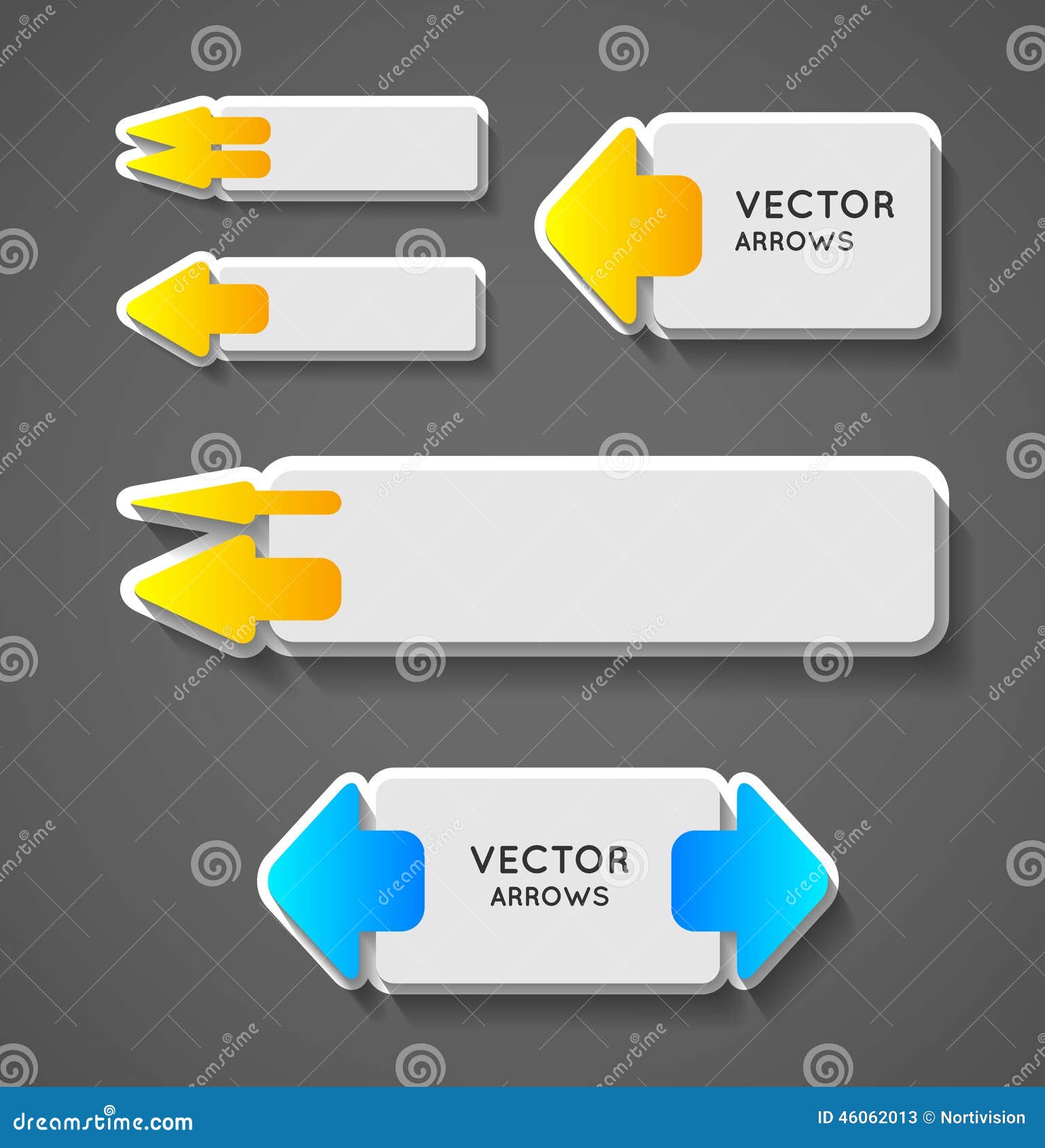 Modern arrows stock vector. Illustration of button, advertising - 46062013