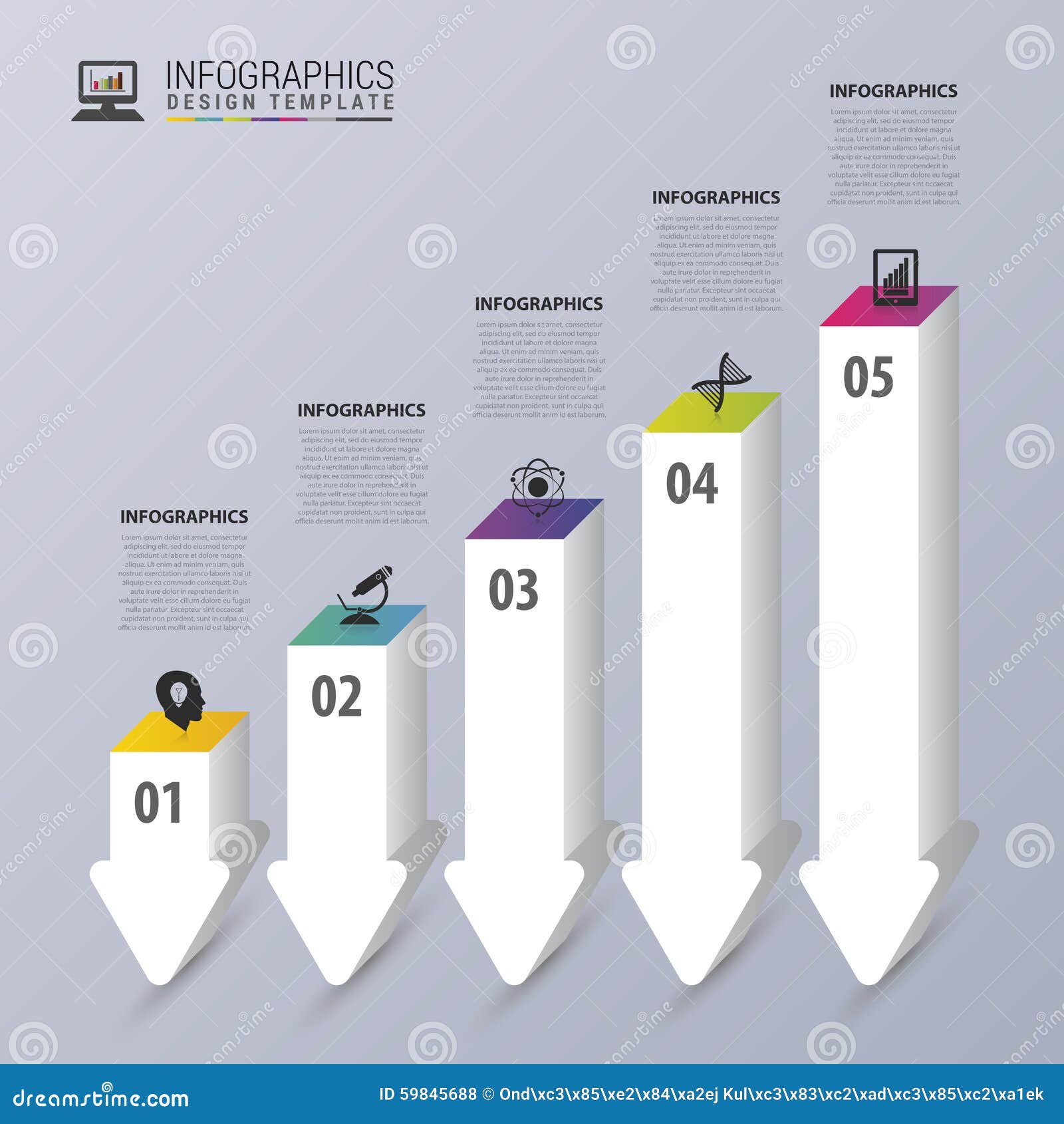 Modern Arrows. Infographic Design Template. Timeline Stock Vector ...