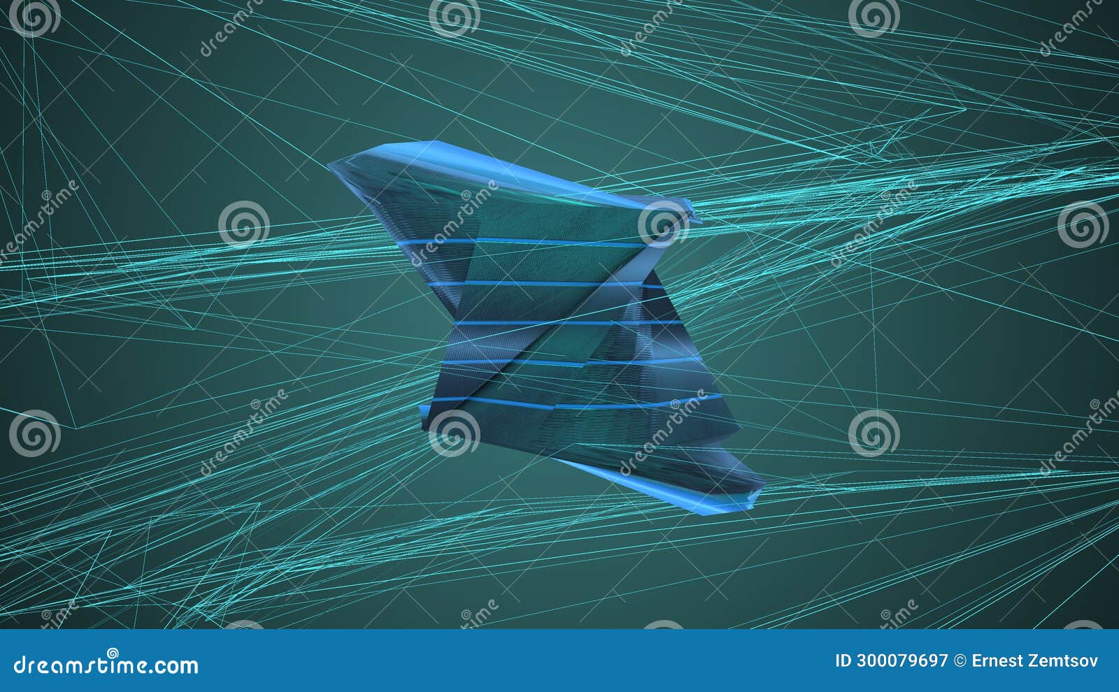 Modern Art Animation of Entangled Objects Stock Image - Image of ...