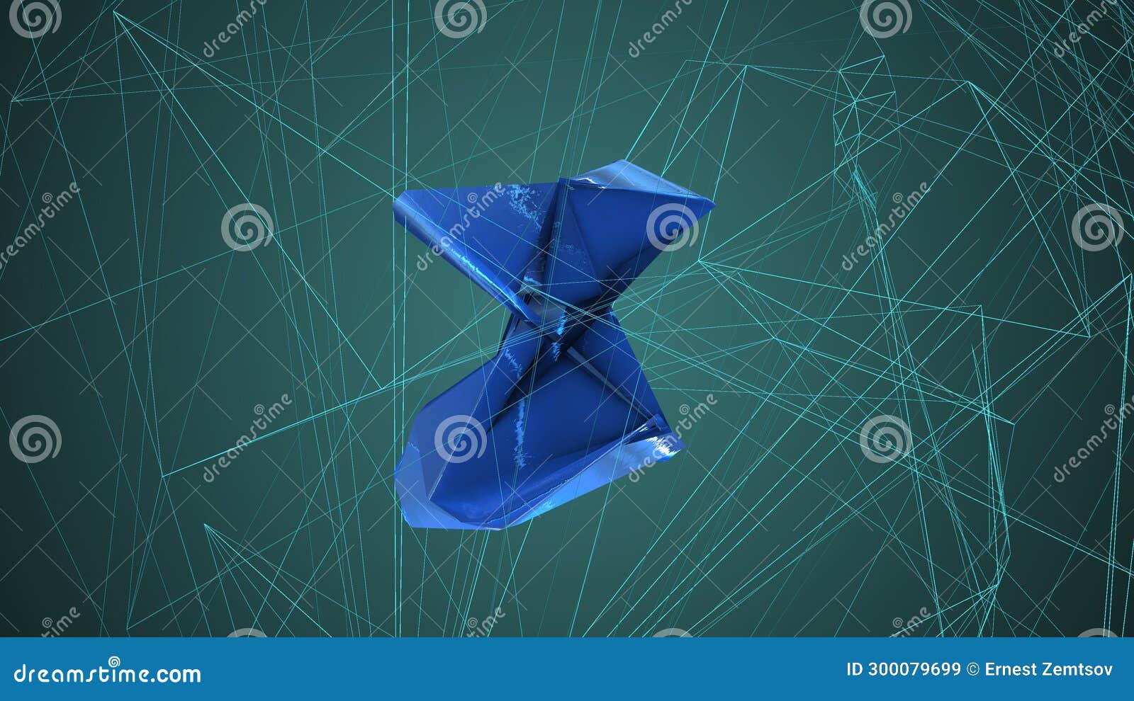 Modern Art Animation of Entangled Objects Stock Image - Image of ...