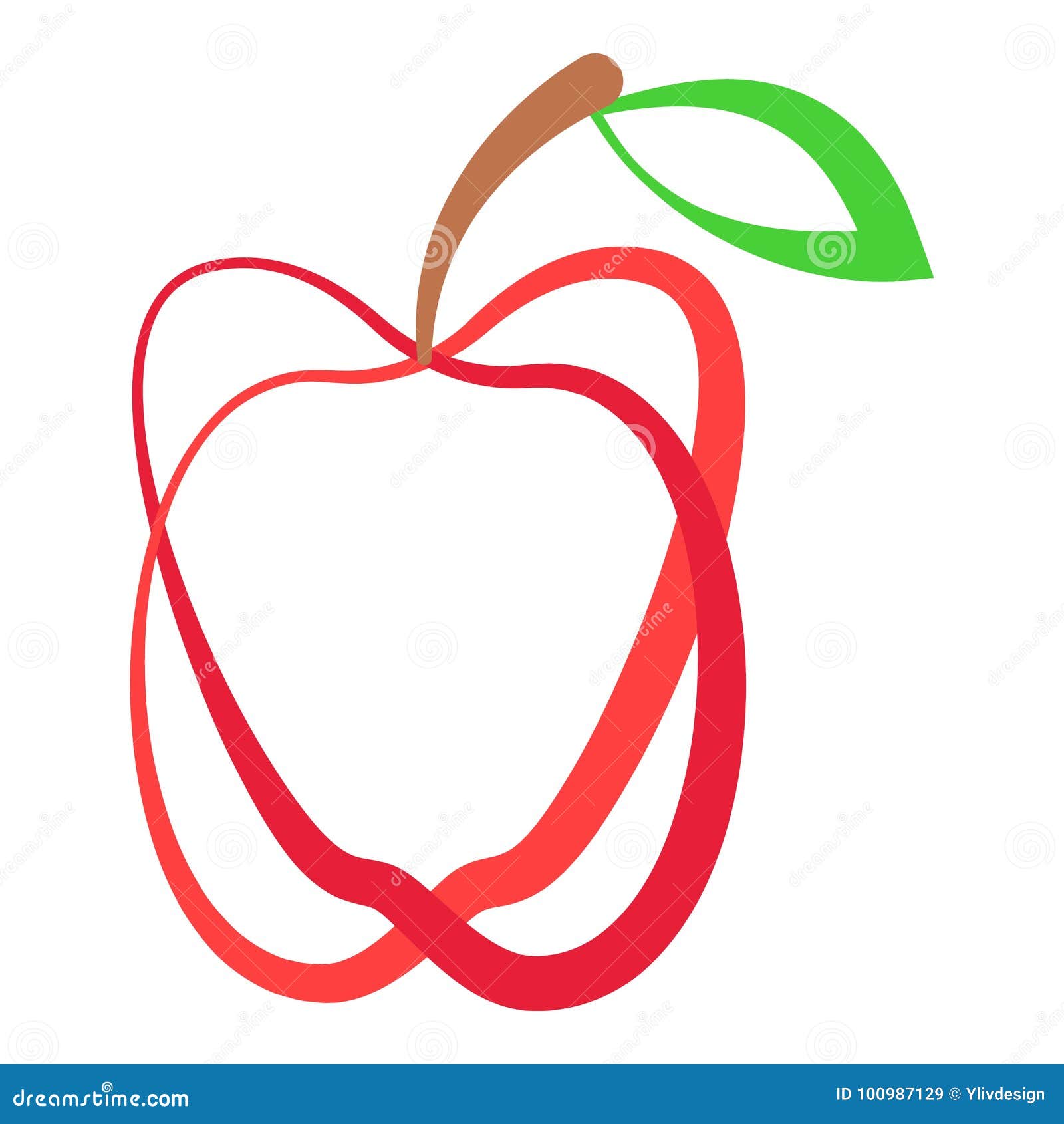 Modern Art Apples Icon, Isometric 3d Style Stock Vector - Illustration ...